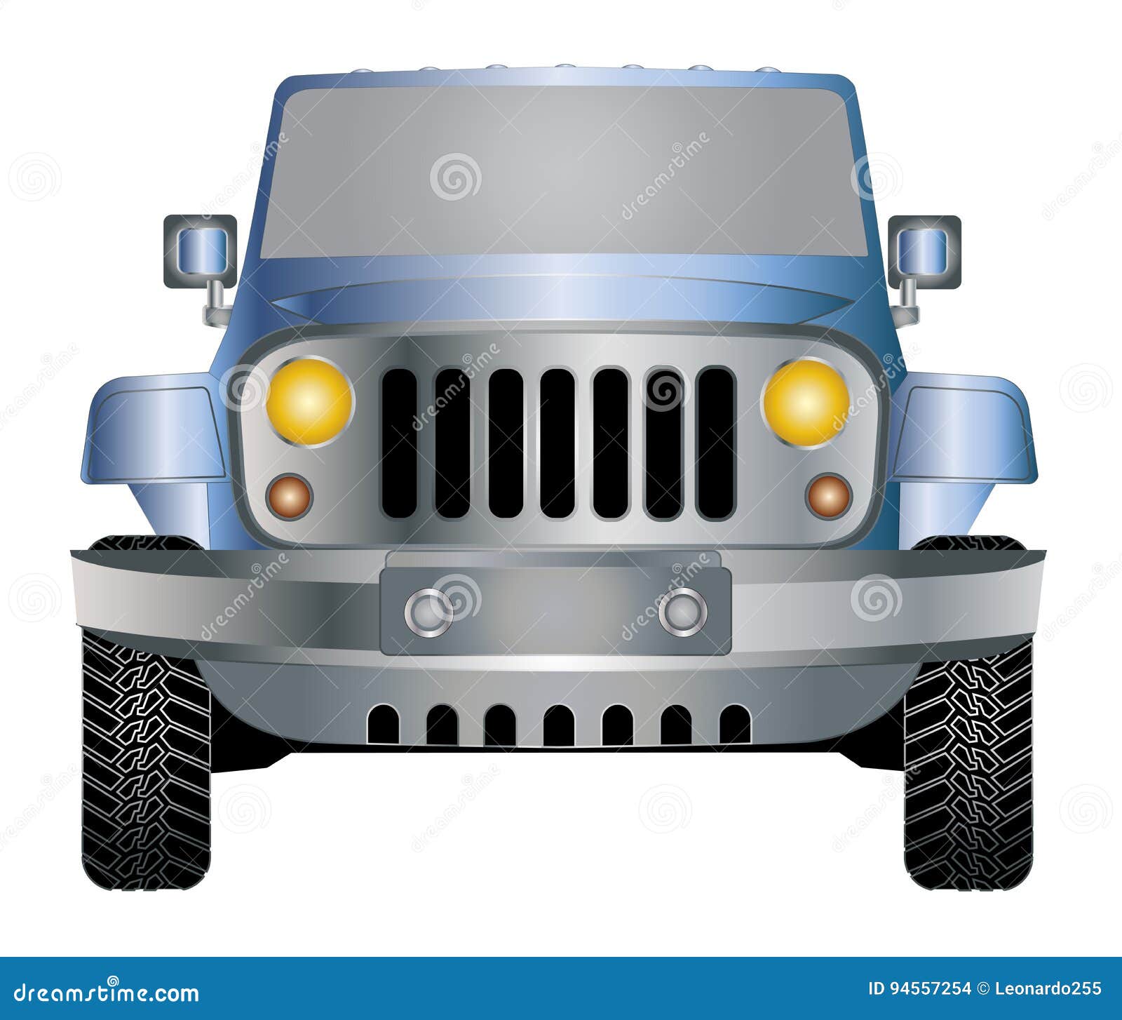 Jeep in front stock vector. Illustration of line, sports - 94557254
