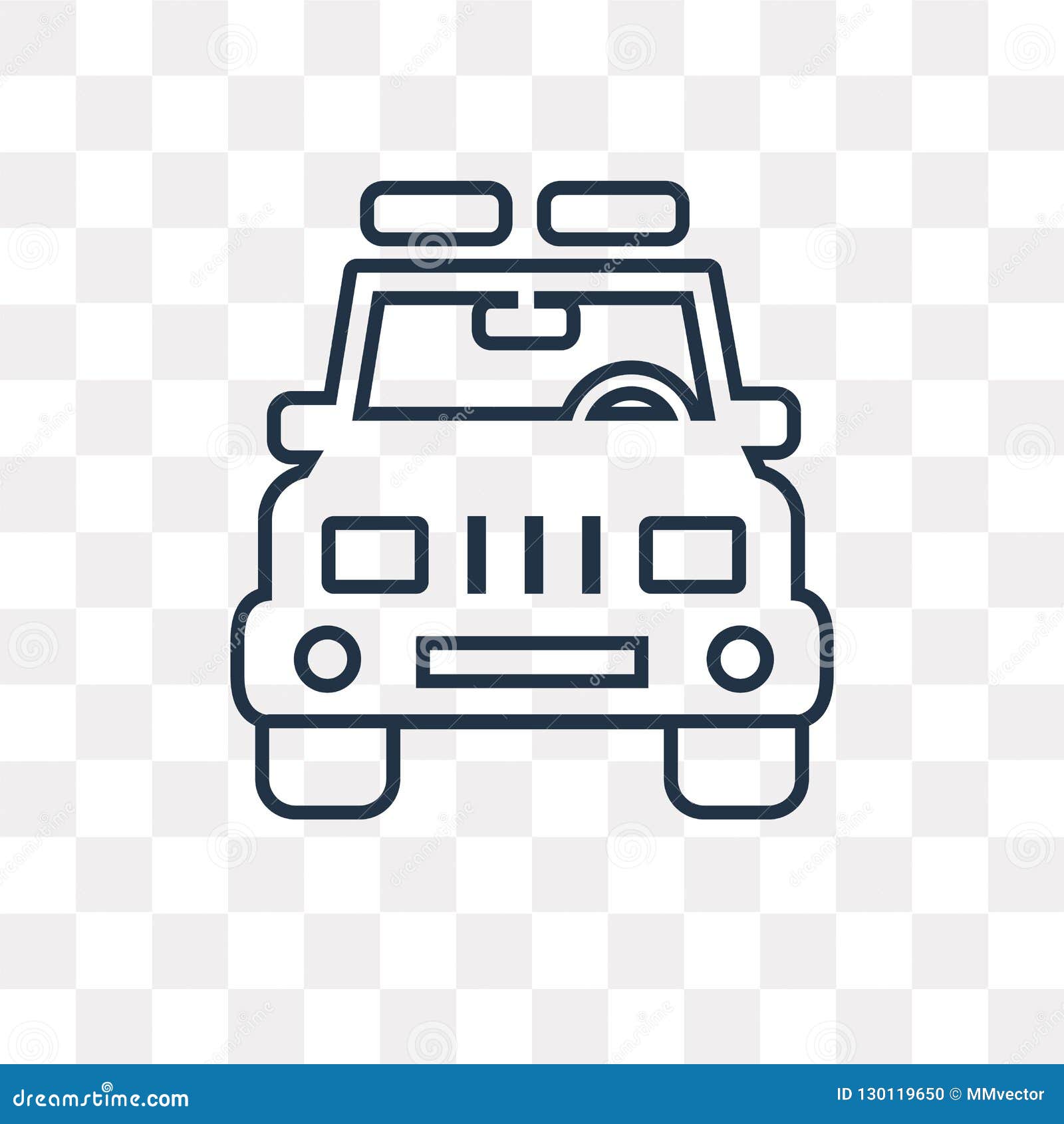 Jeep Front View Vector Icon Isolated on Transparent Background, Stock ...