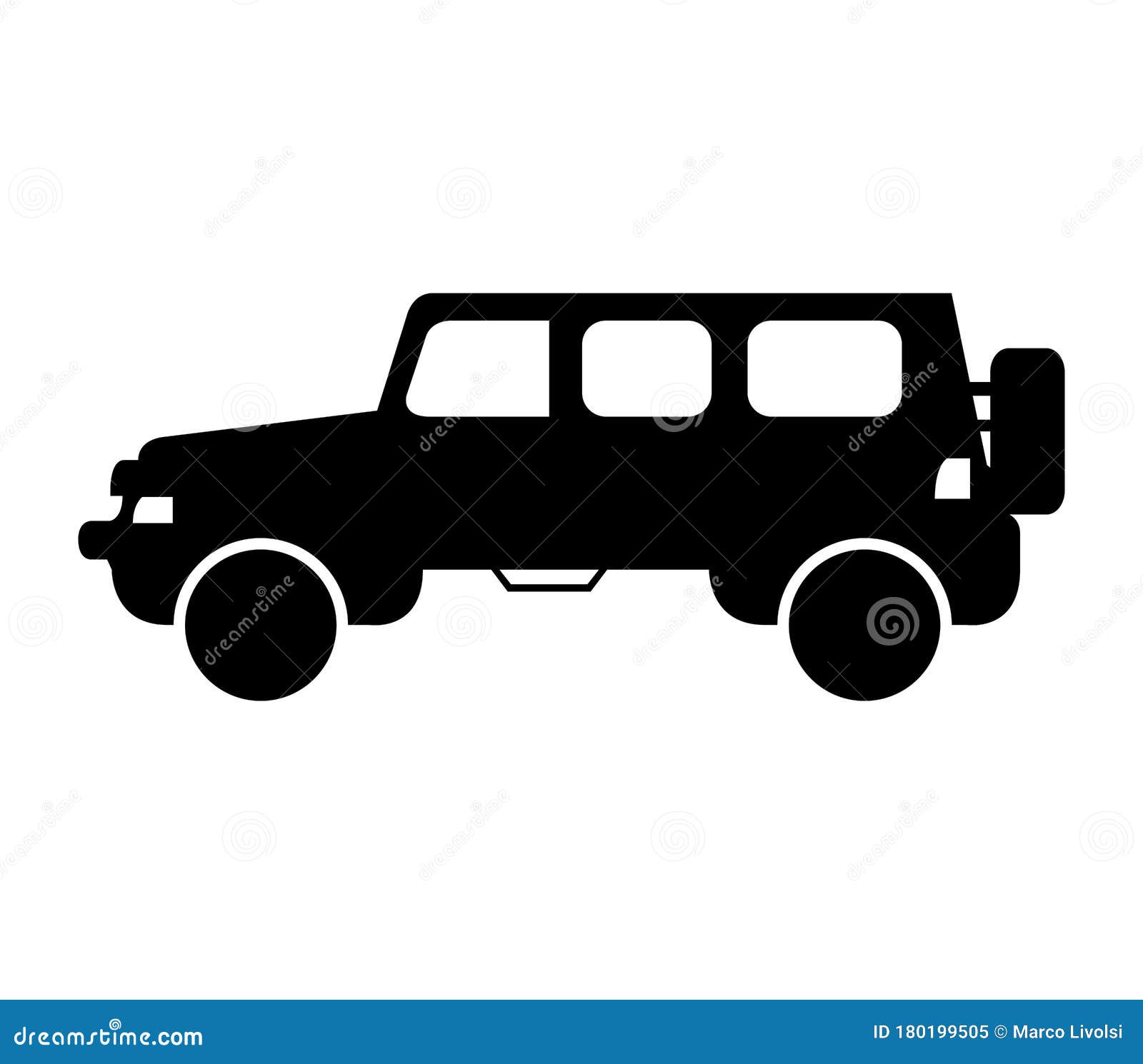 Jeep Icon Illustrated in Vector on White Background Stock Illustration ...