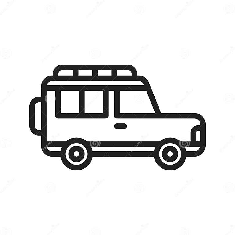 Jeep icon vector image. stock vector. Illustration of jeep - 312608072