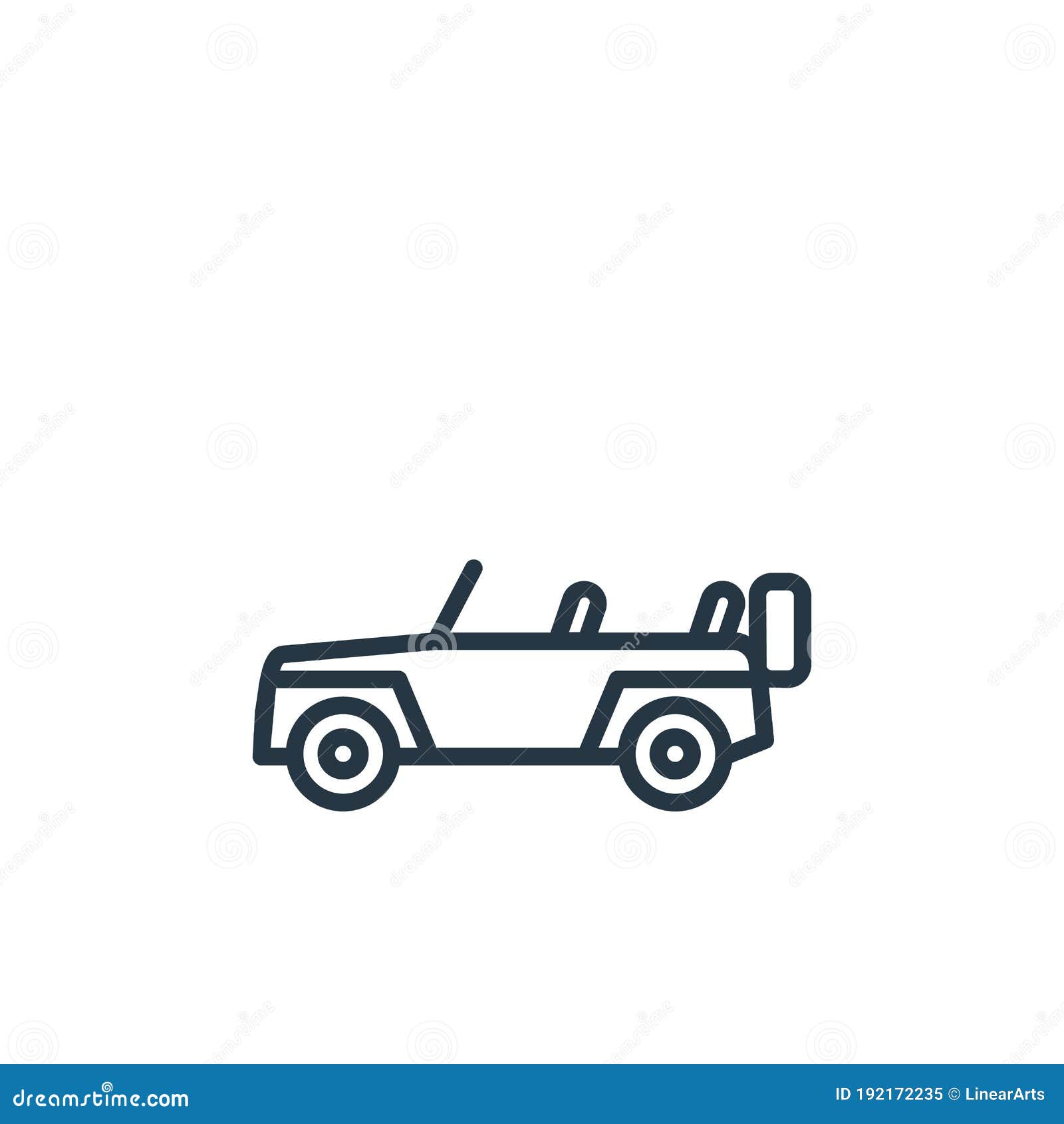 Jeep Icon Vector from Vehicles Concept. Thin Line Illustration of Jeep ...