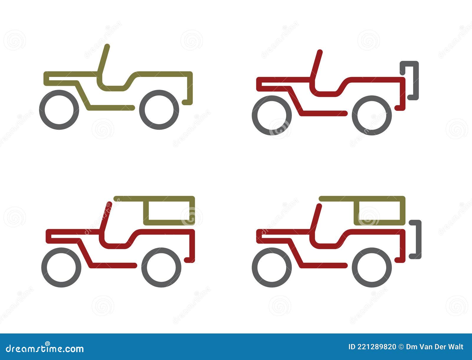 Jeep_icons stock vector. Illustration of jeep, vehicle - 221289820
