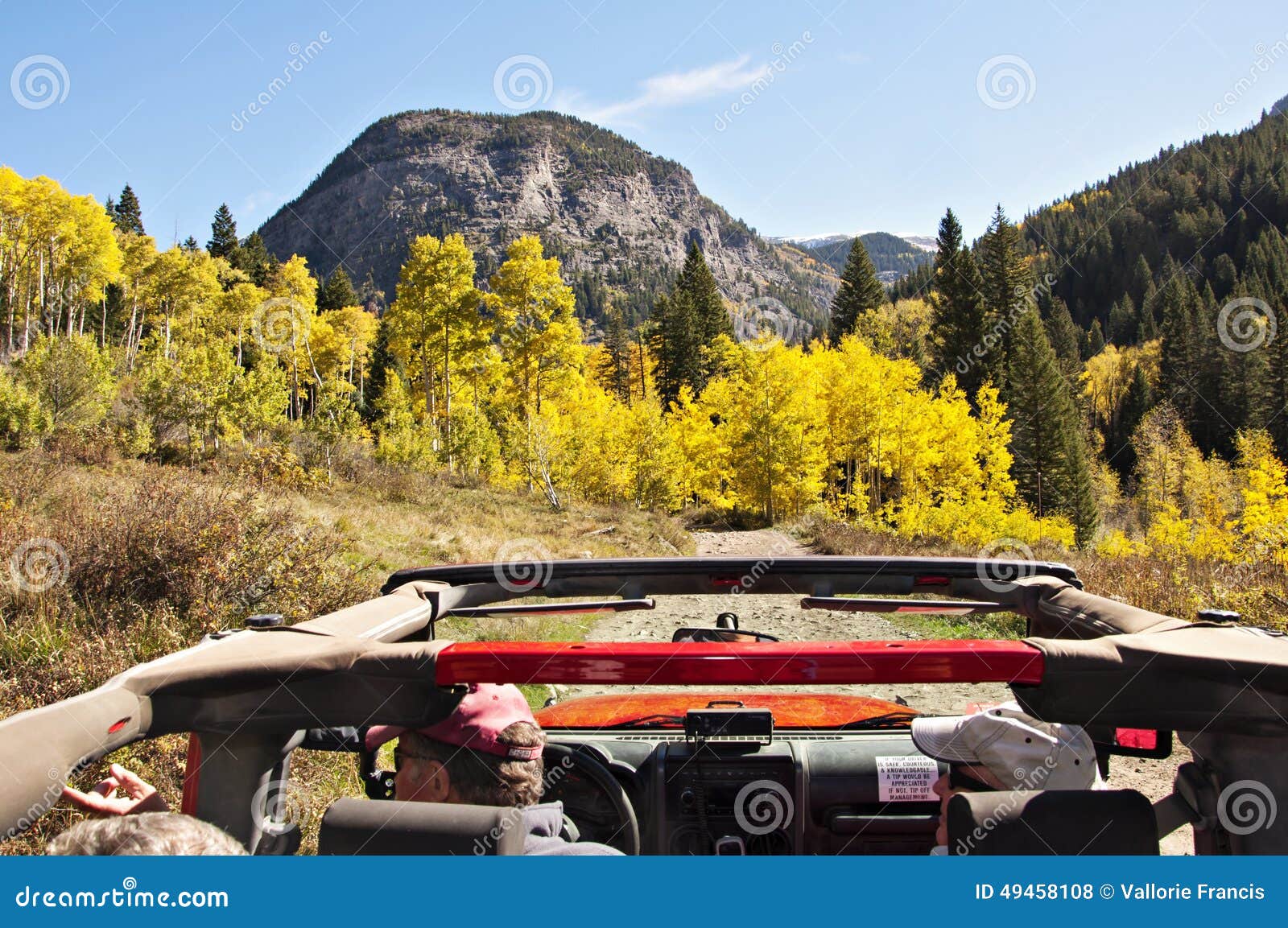 Red Jeep in Fall Foliage Mountains Editorial Stock Photo - Image of ...