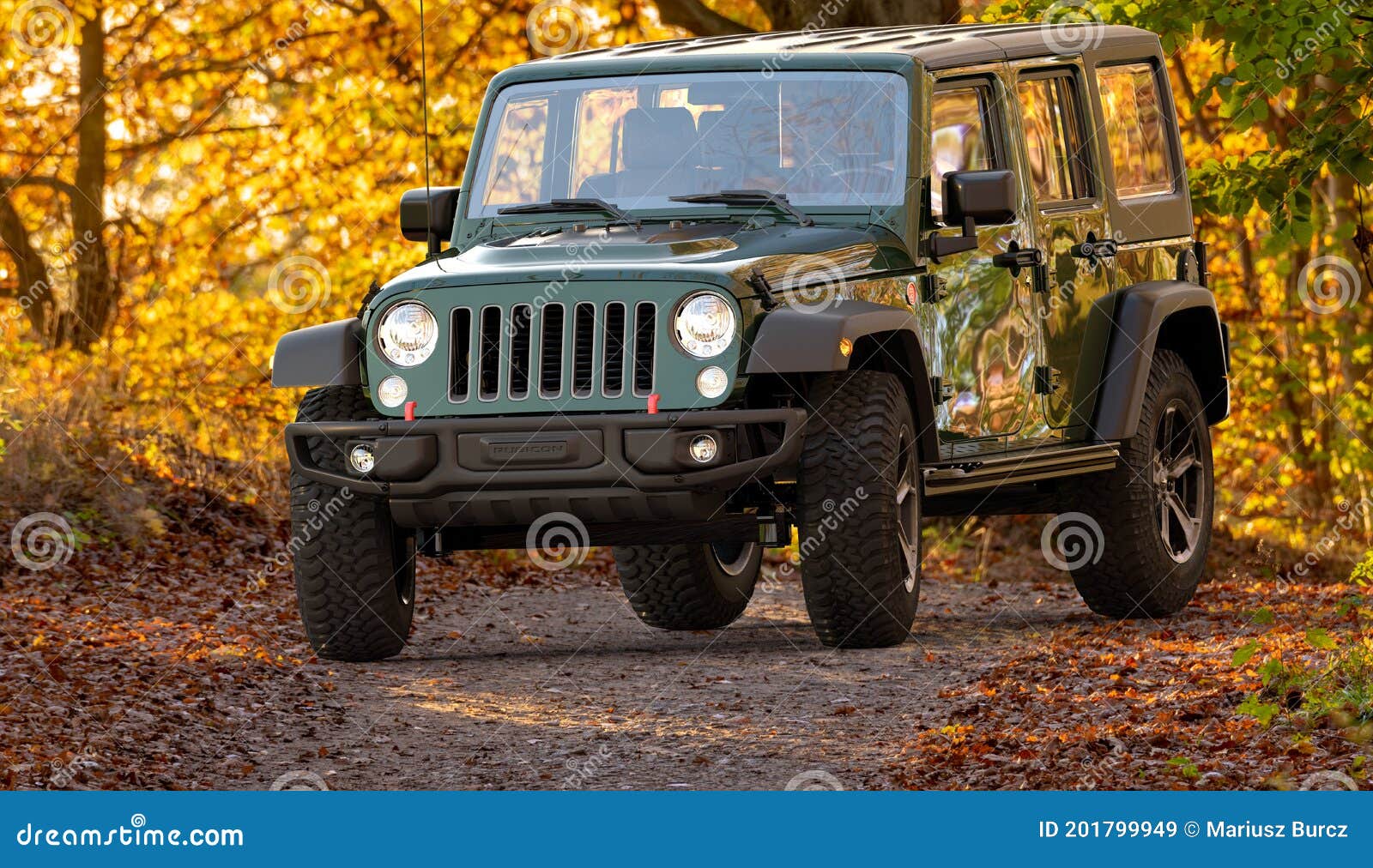 Jeep Wrangler Driving a Forest Road Stock Image - Image of drive ...