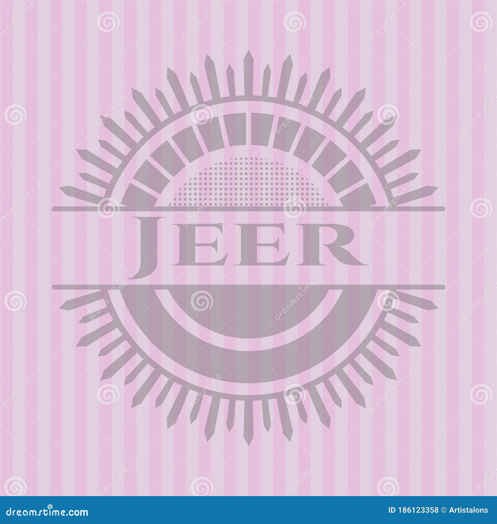 Jeer Pink Emblem. Elegant Design Stock Vector - Illustration of pink ...