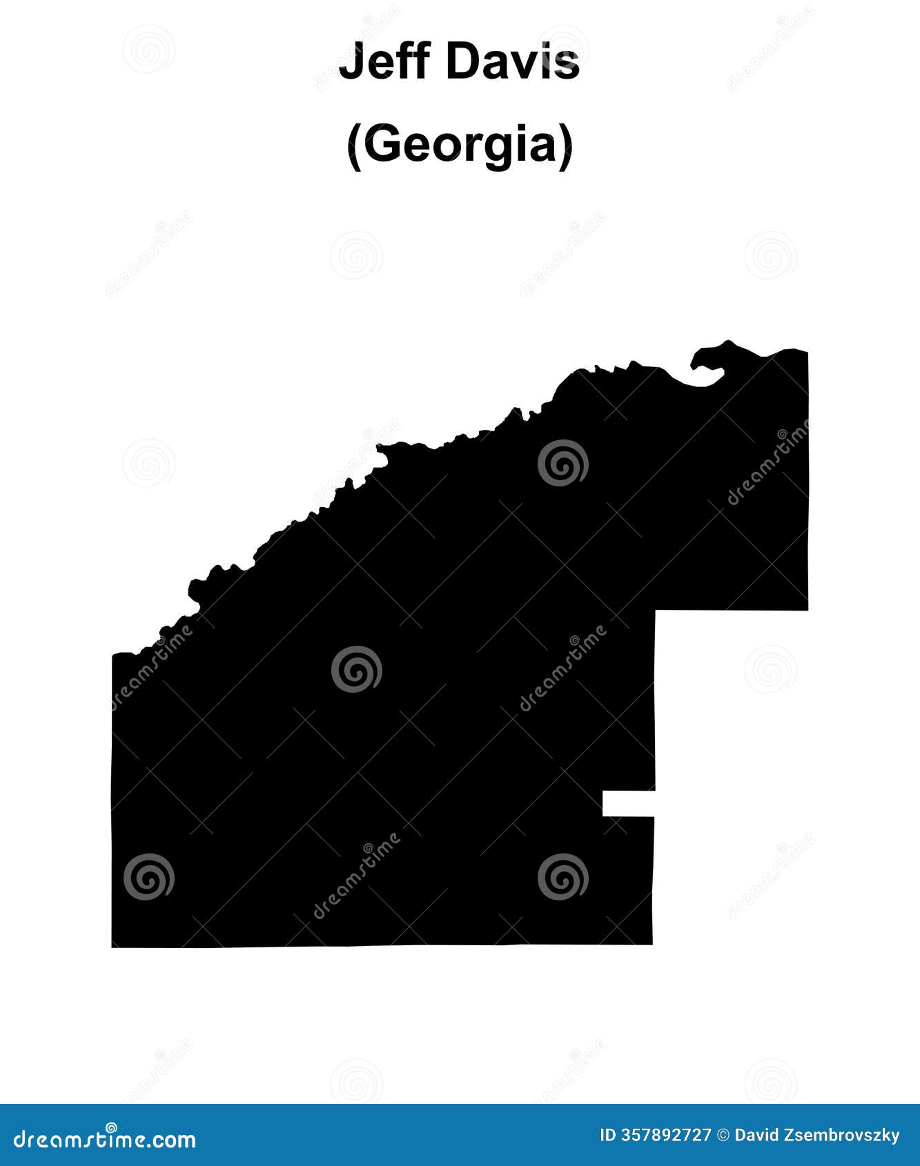 Jeff Davis outline map stock vector. Illustration of border - 357892727