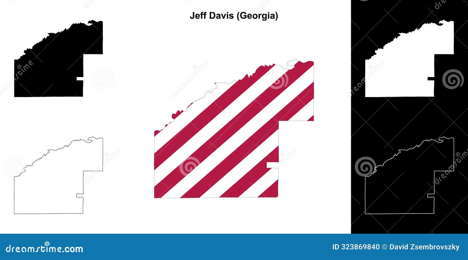 Davis Outline Map Vector Illustration | CartoonDealer.com #323904740