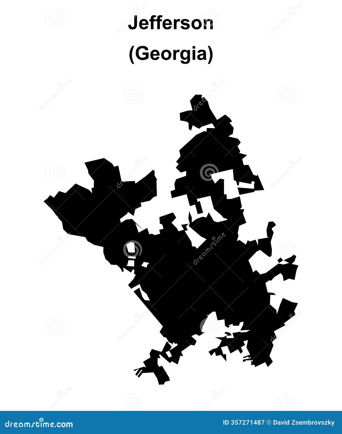Jefferson outline map stock illustration. Illustration of design ...