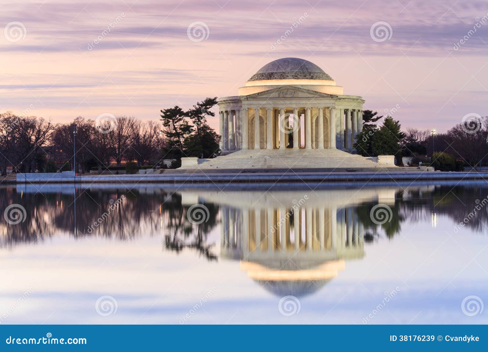 Jefferson Memorial Front View Washington DC Stock Image - Image of ...