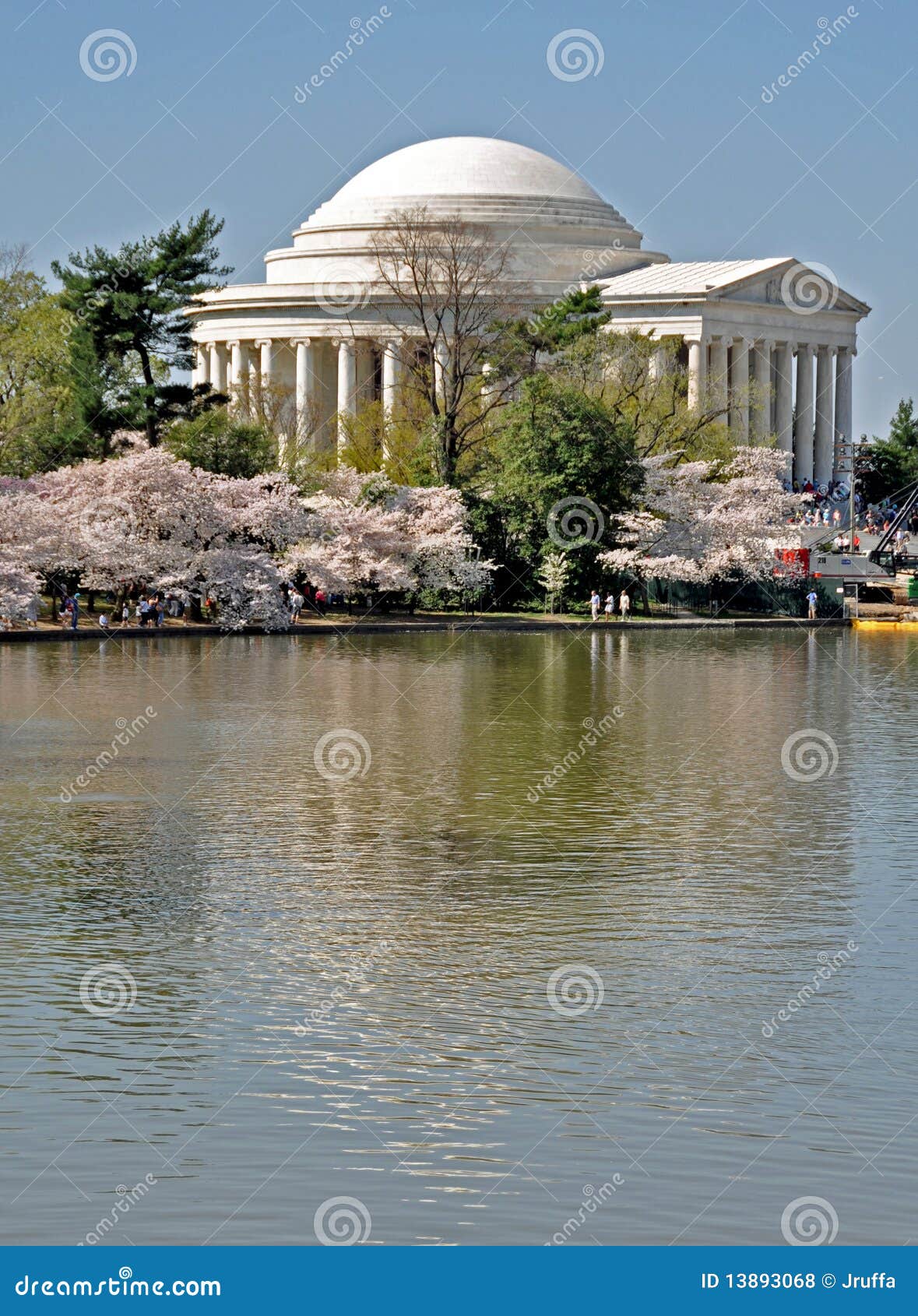 Jefferson Memorial on the Tidal Basin Stock Photo - Image of festival ...