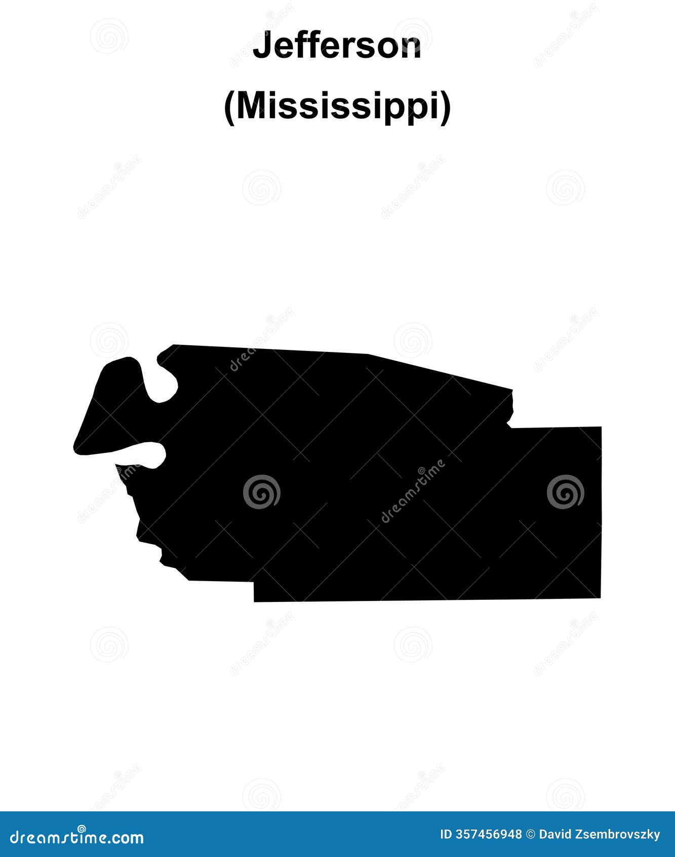 Jefferson outline map stock vector. Illustration of design - 357456948