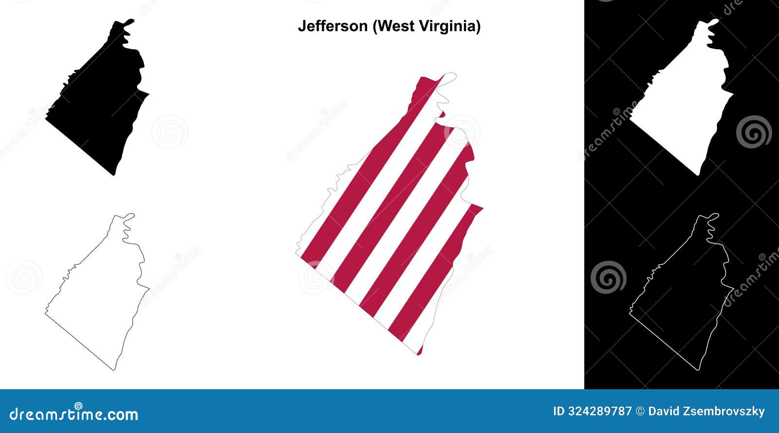 Jefferson outline map stock illustration. Illustration of county ...