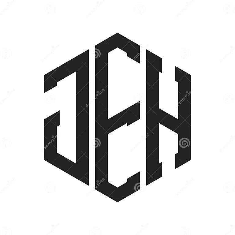 JEH Logo Design. Initial Letter JEH Monogram Logo Using Hexagon Shape ...