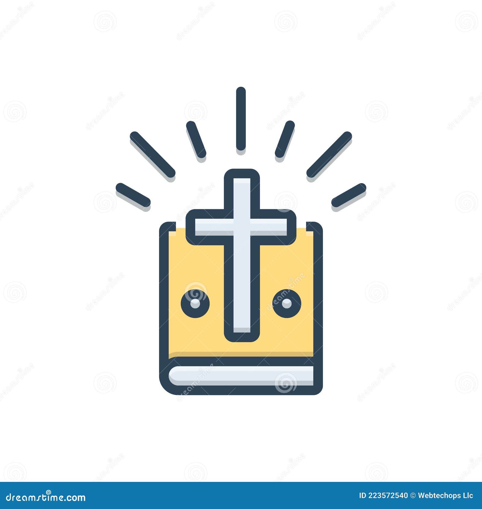 Color Illustration Icon for Jehovah, Mormon and Book Stock Illustration ...