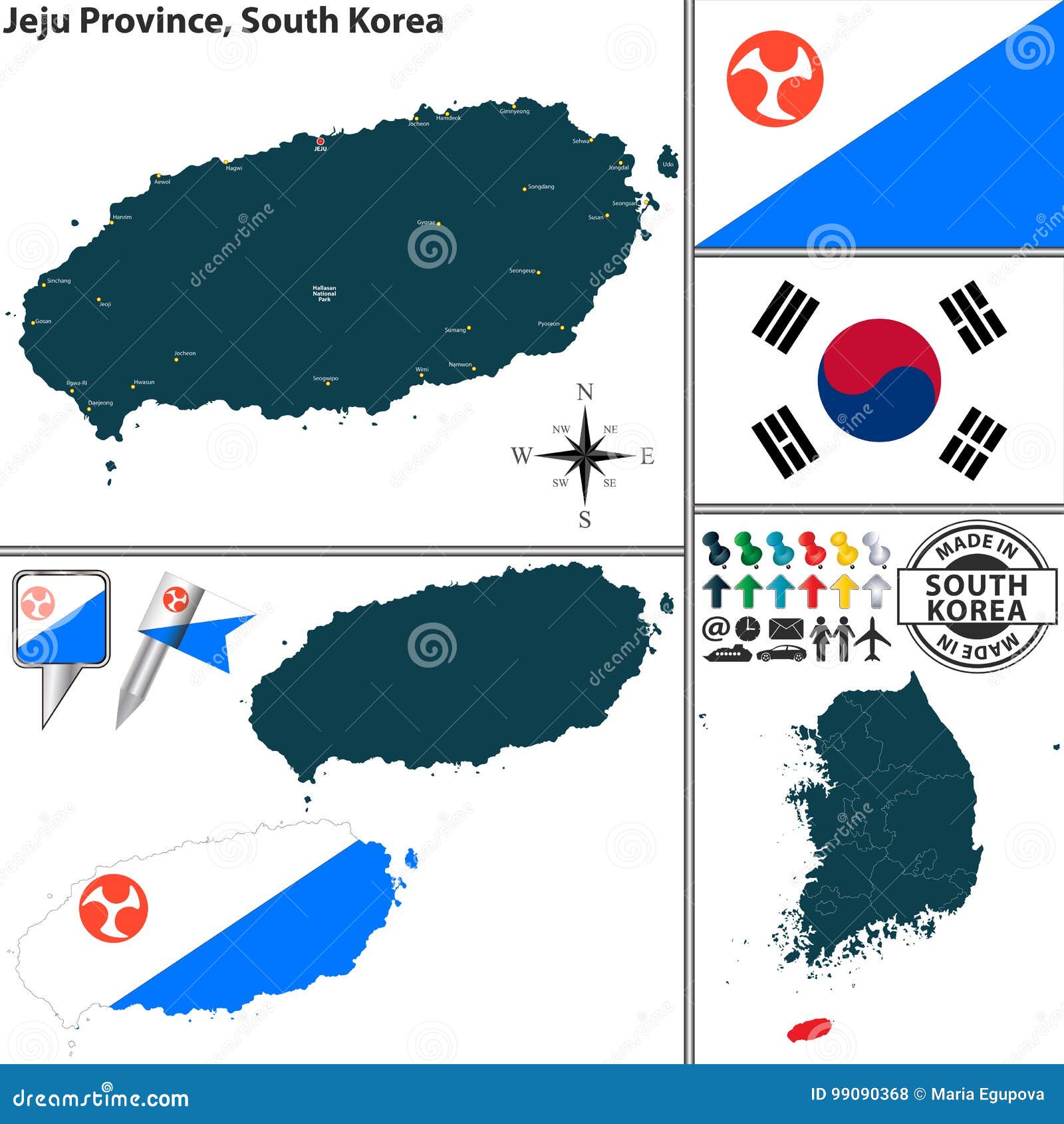 Jeju Province, South Korea stock vector. Illustration of seogwipo ...