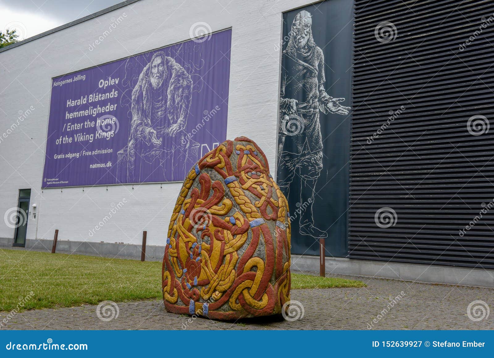 Museum of the Viking Archaeological Site at Jelling in Denmark ...