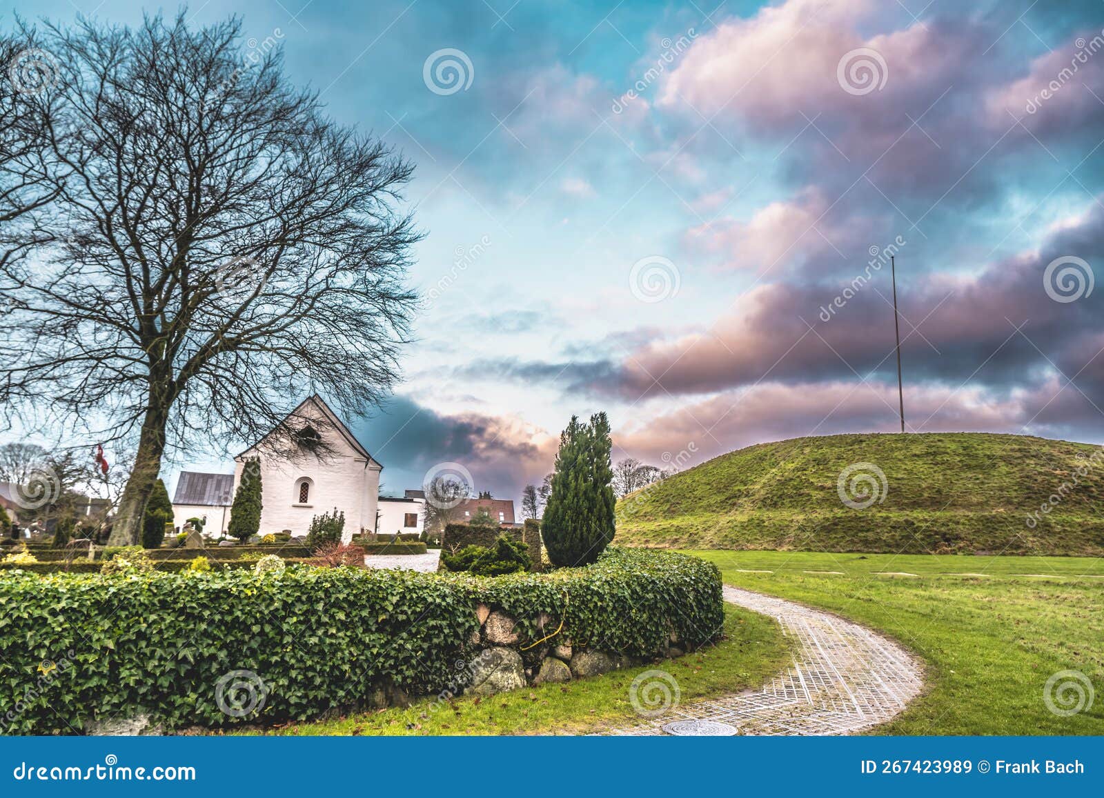 Jelling National Monument, Church and Mound, Denmark Stock Image ...