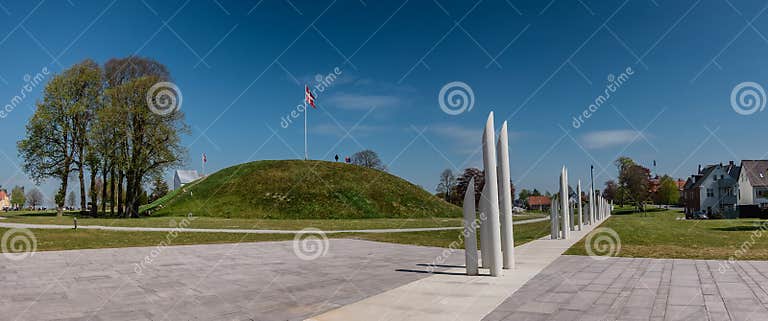 Jelling National Monuments Mounds in Jelling, Denmark Editorial Stock ...