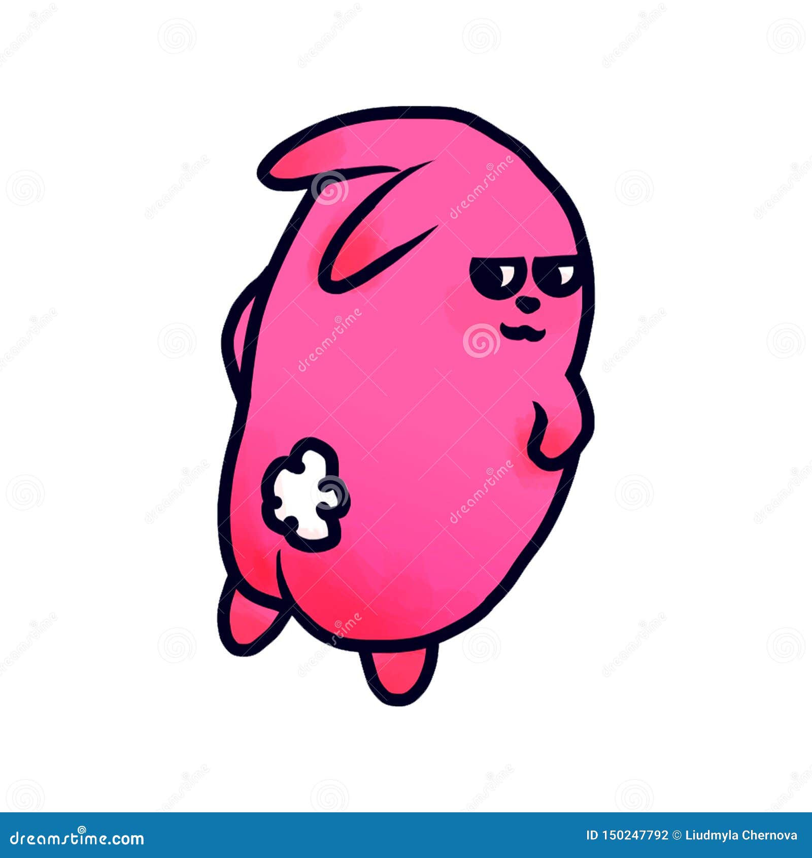 Bunny Angry Reaction Expression Face Emoji Vector | CartoonDealer.com ...