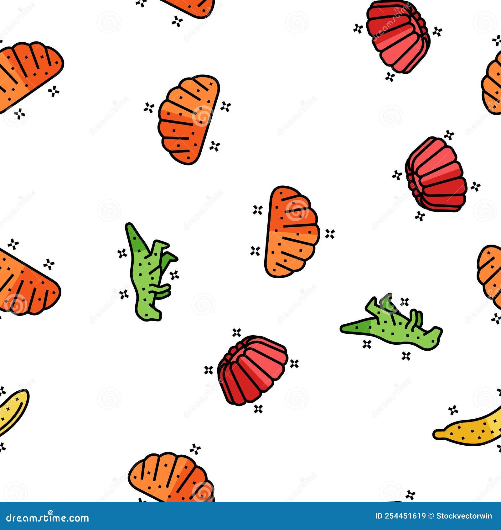 Jelly Candy Gummy Bear Fruit Gum Vector Seamless Pattern Stock Vector ...