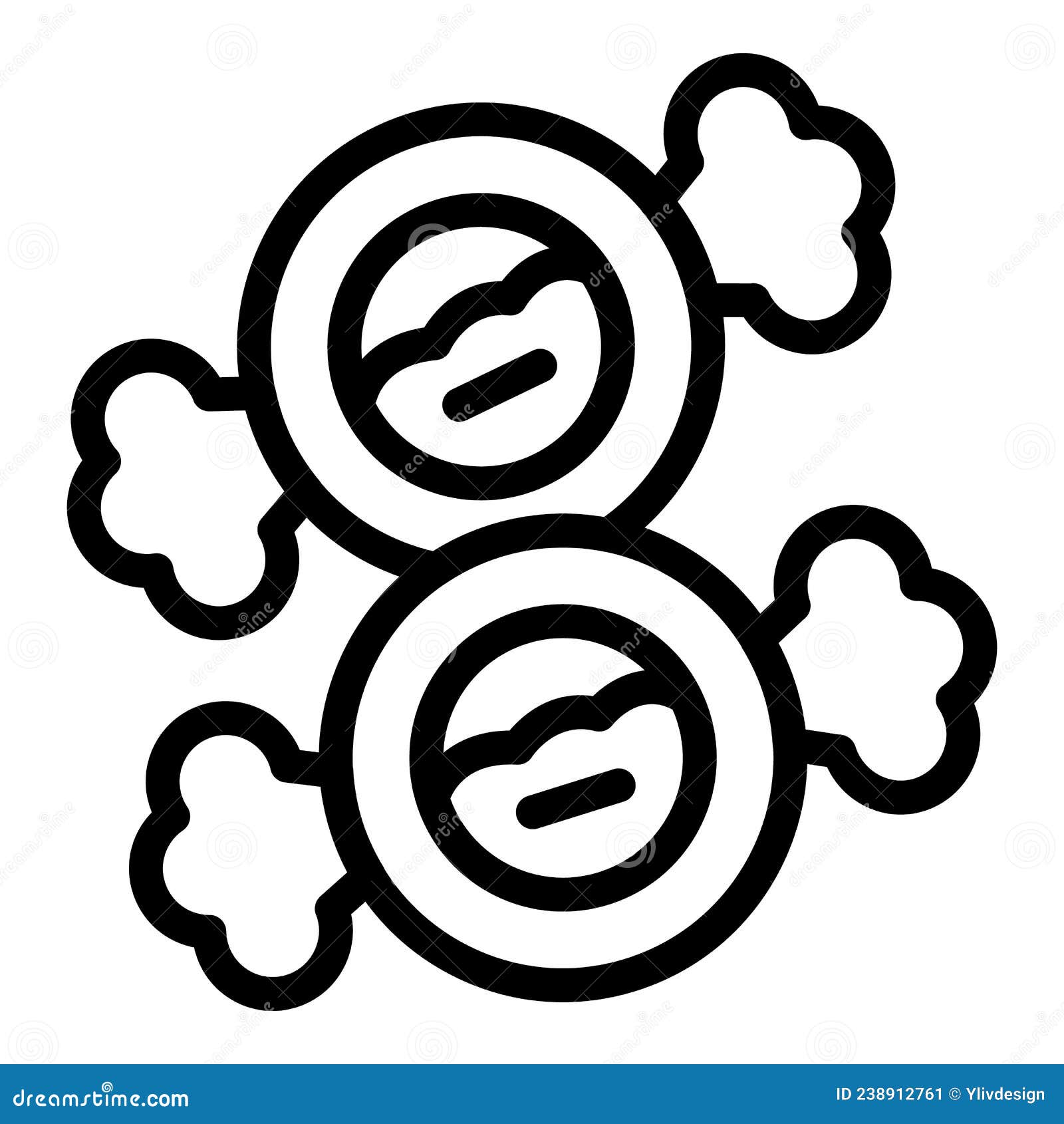 Jelly Candy Icon Outline Vector. Gummy Bear Stock Vector - Illustration ...