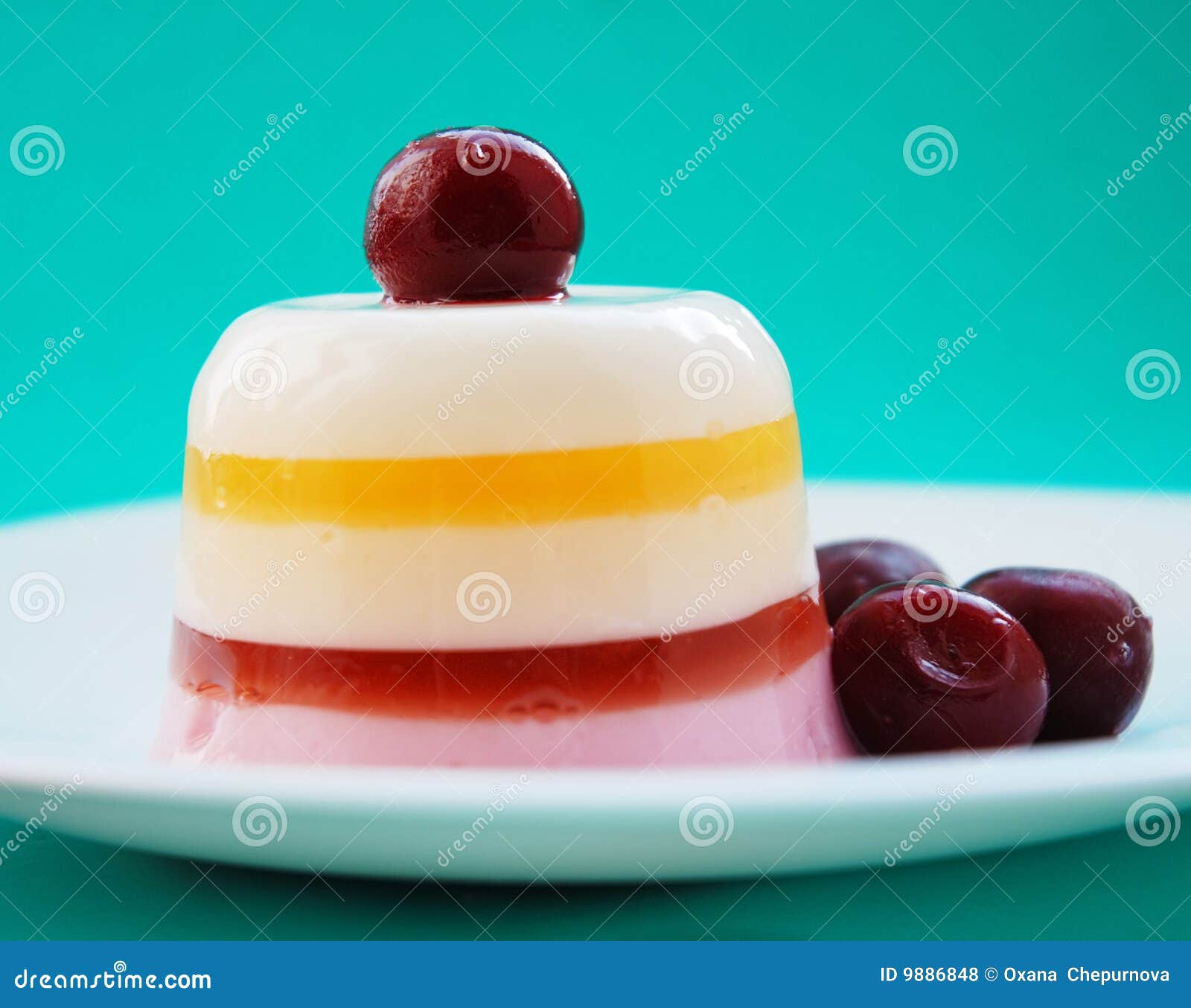 Jelly is Creamy with a Cherry Stock Photo - Image of berry, delicious ...