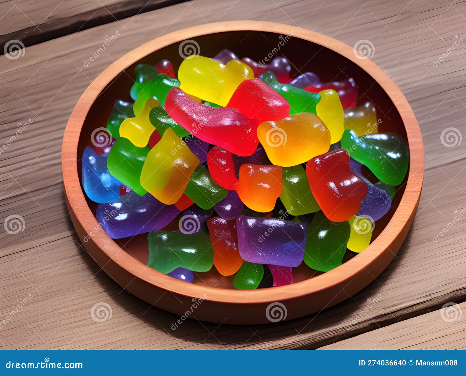 Jelly Fruit Sweets on Dish , AI Generated Stock Illustration ...