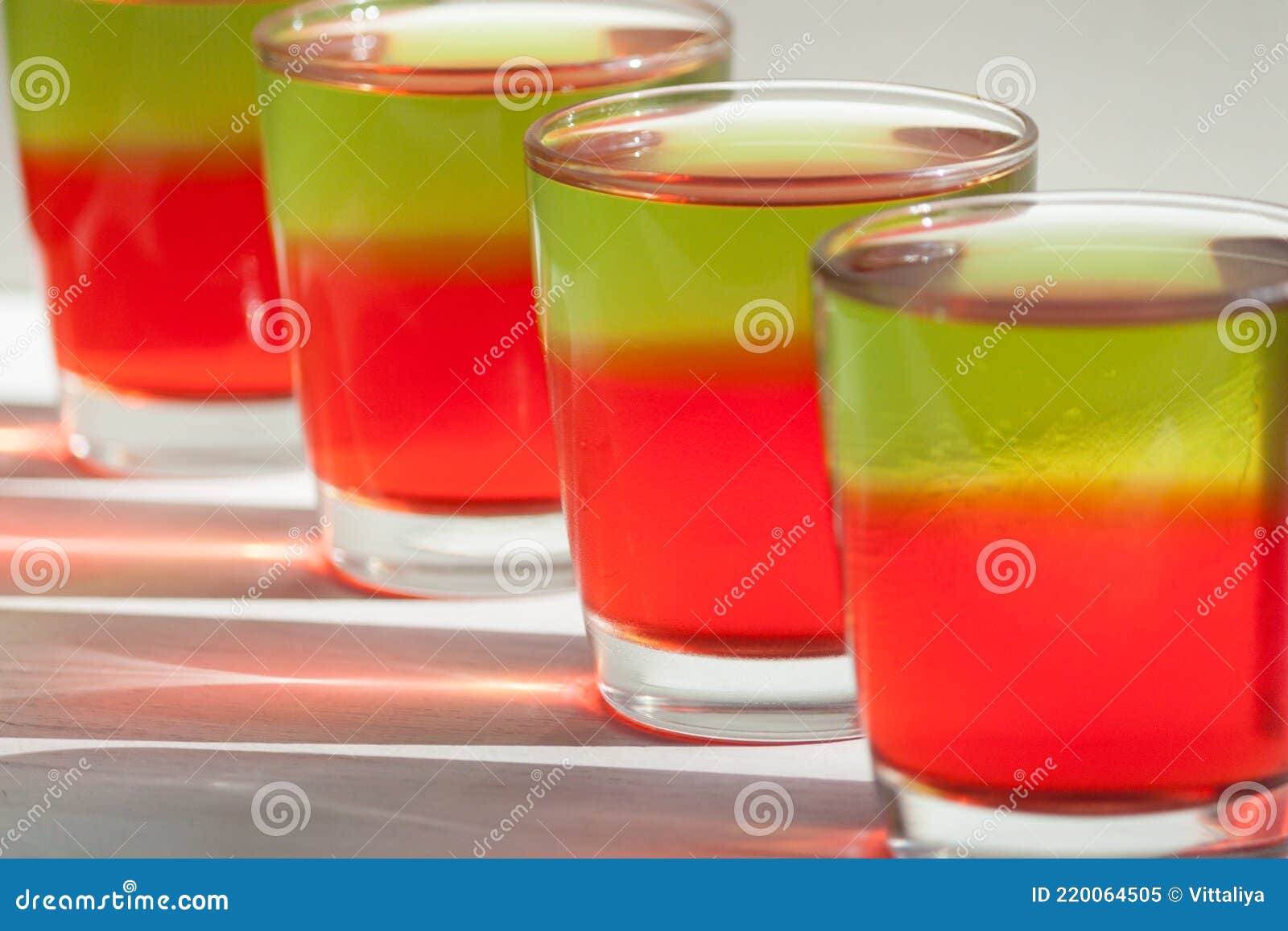 Jelly in Glasses. Summer Dessert, Background Concept Stock Image ...