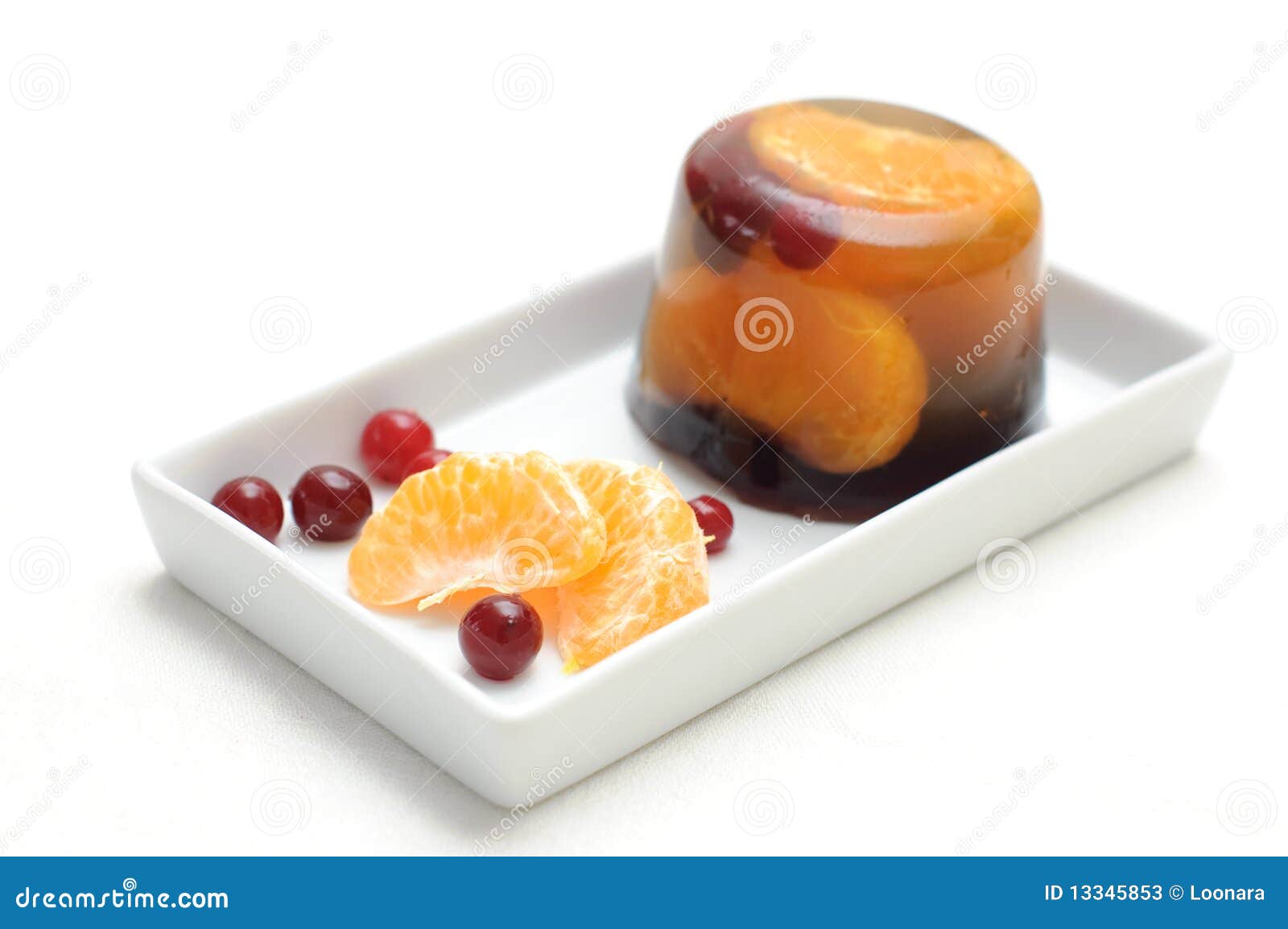 Jelly with mandarin orange stock image. Image of dishware - 13345853