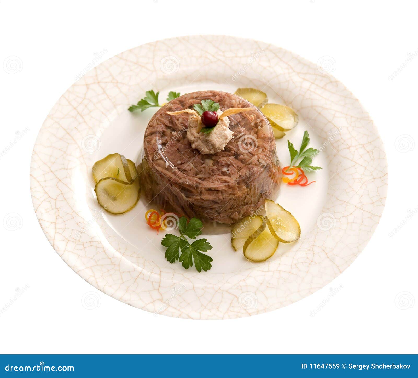 Jelly meat stock image. Image of dish, isolated, lettuce - 11647559