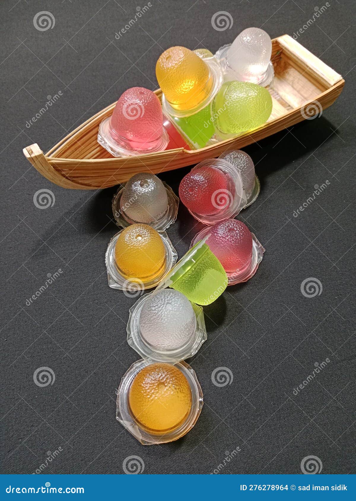 Jelly on a Miniature Boat As an Appetizer for Eid Mubarak Stock Photo ...