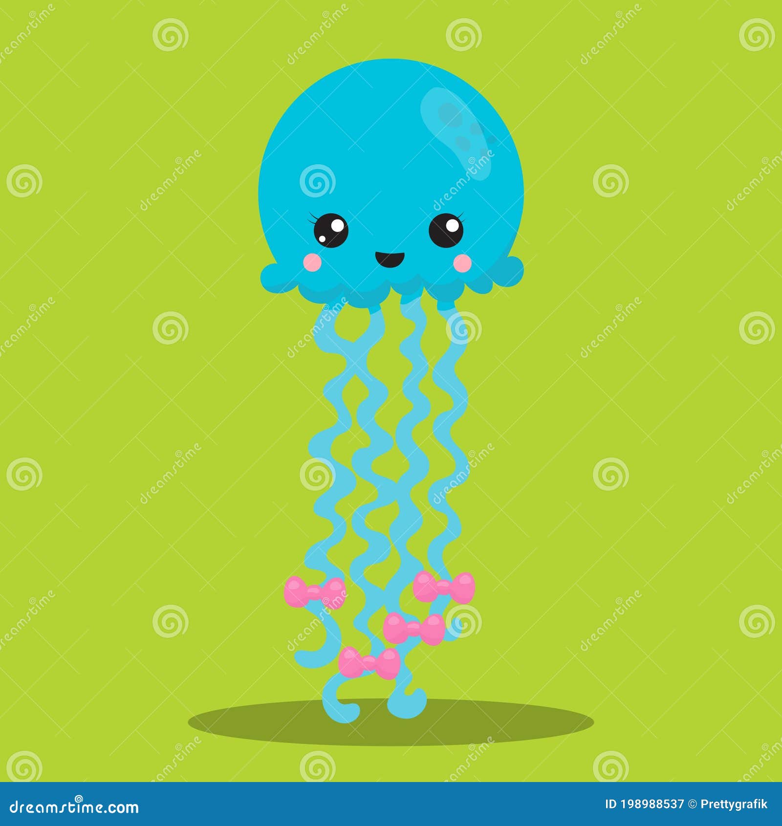 Jelly Octopus Pink 05 Cartoon Vector | CartoonDealer.com #198988539