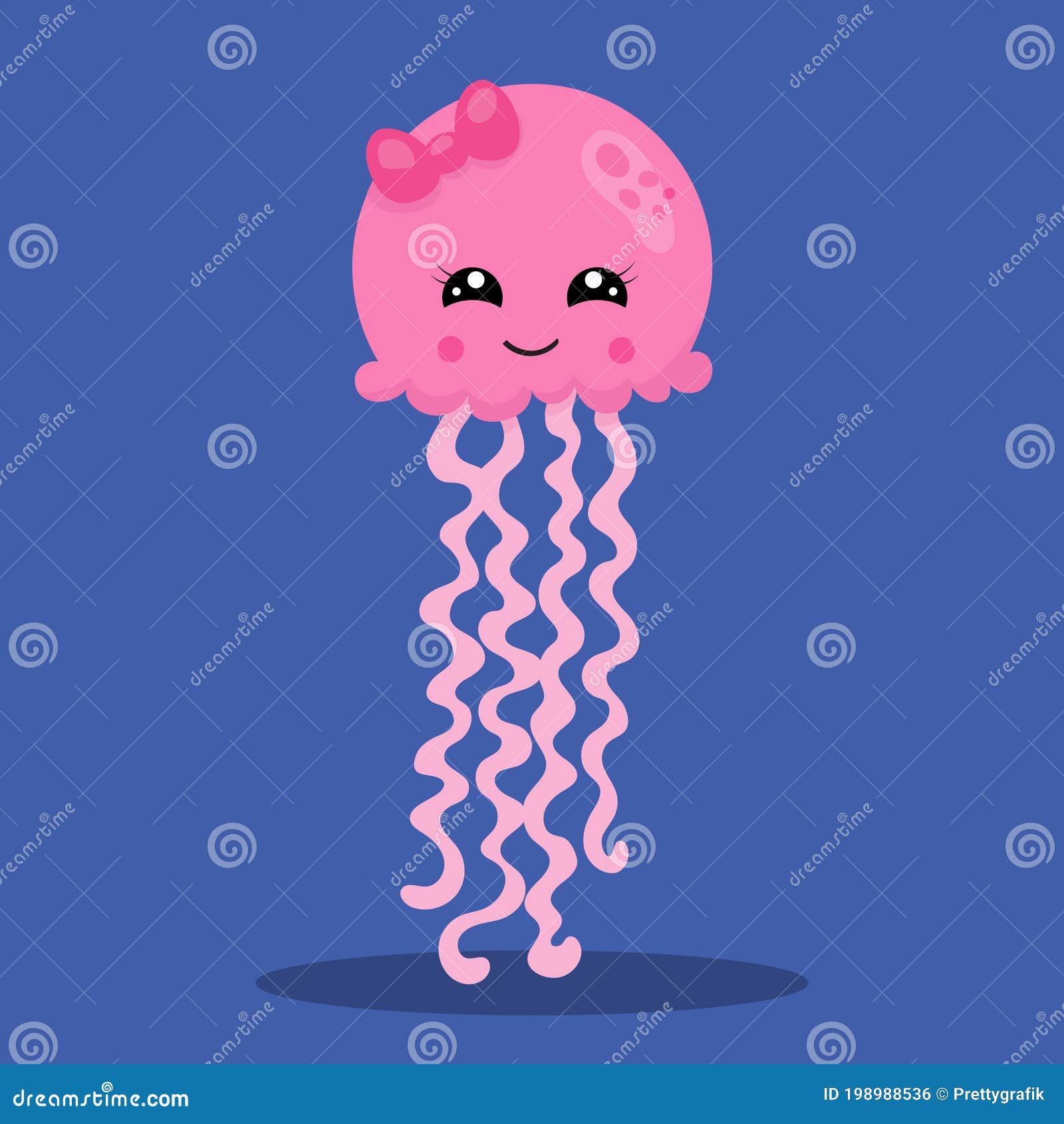 Jelly Octopus Pink 05 Cartoon Vector | CartoonDealer.com #198988539