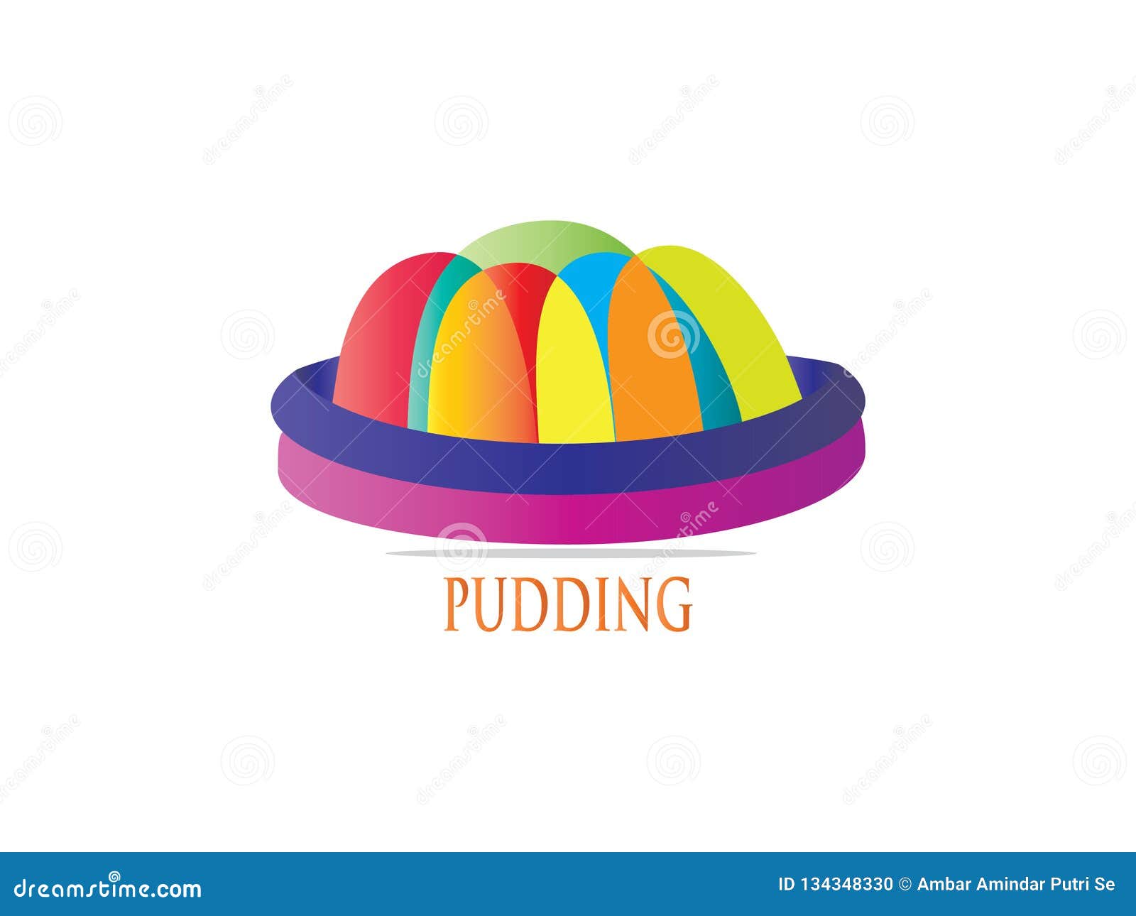 Jelly Pudding Vector Isolated Illustration Stock Illustration ...