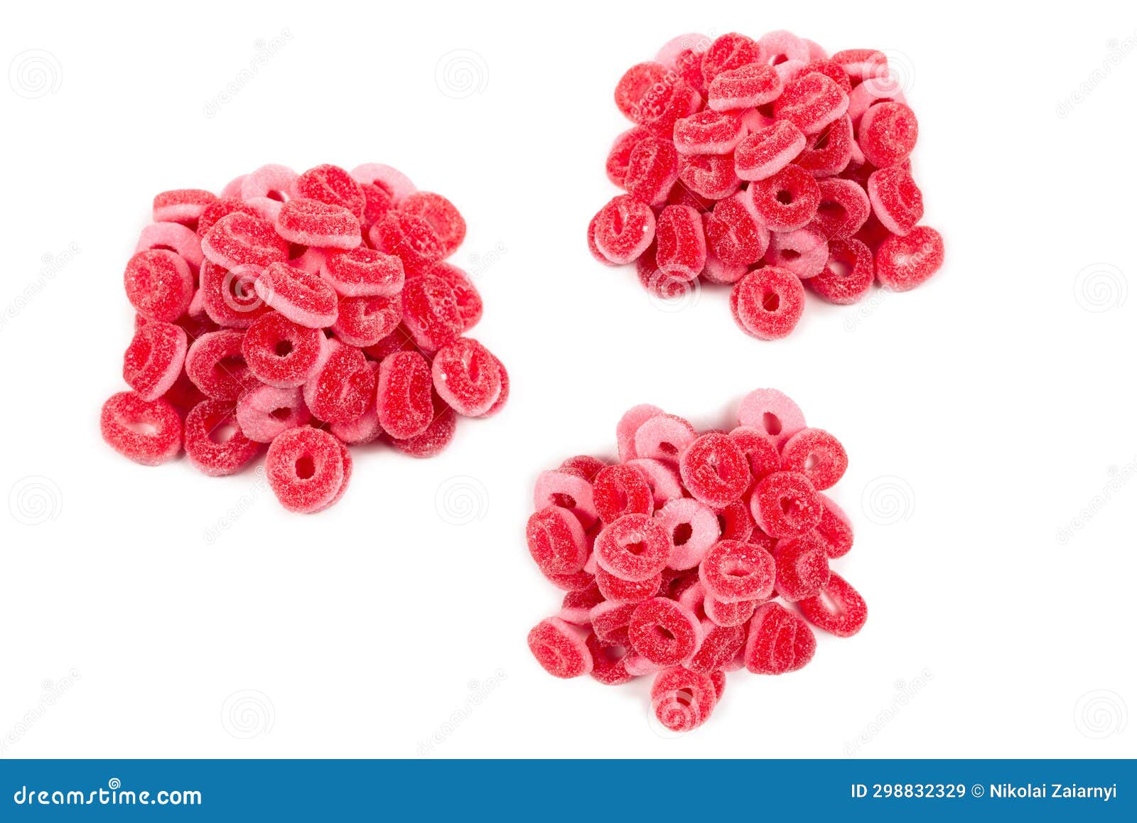 Jelly Rings Isolated on White Background. Pink Rings Stock Image ...