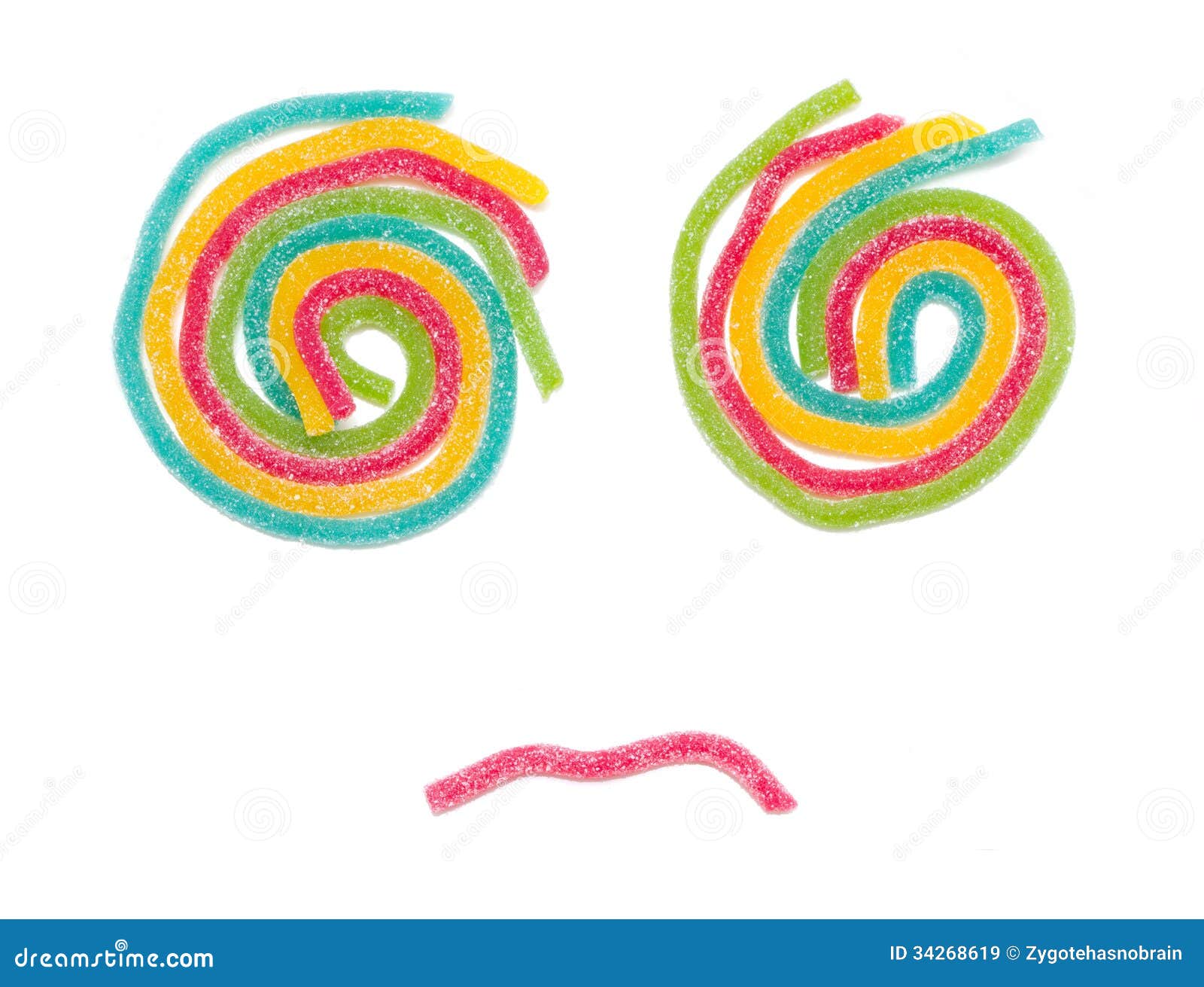 Jelly Sugar Candies with Human Face Shape. Stock Image - Image of ...