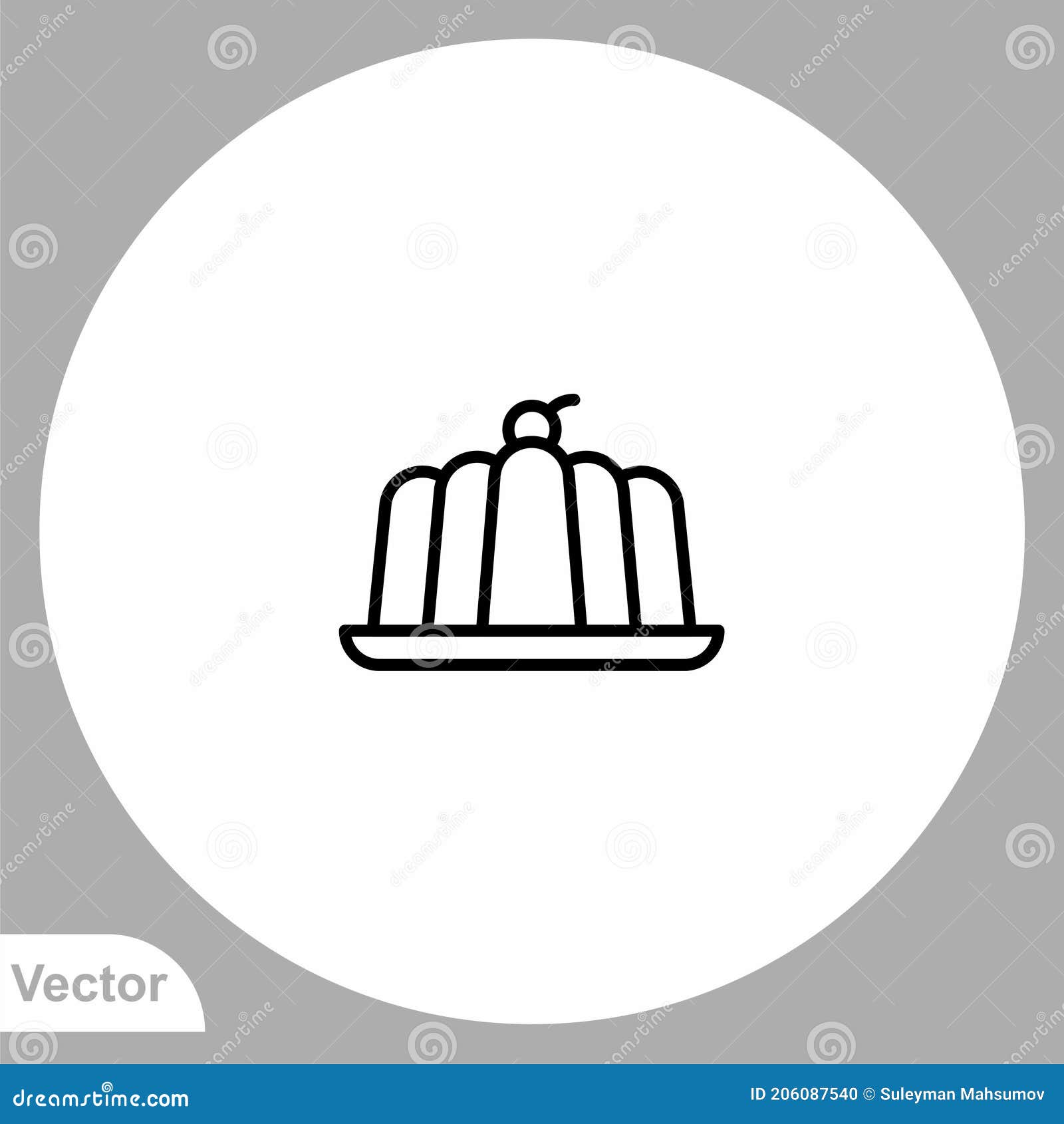 Jelly Vector Icon Sign Symbol Stock Vector - Illustration of croissant ...