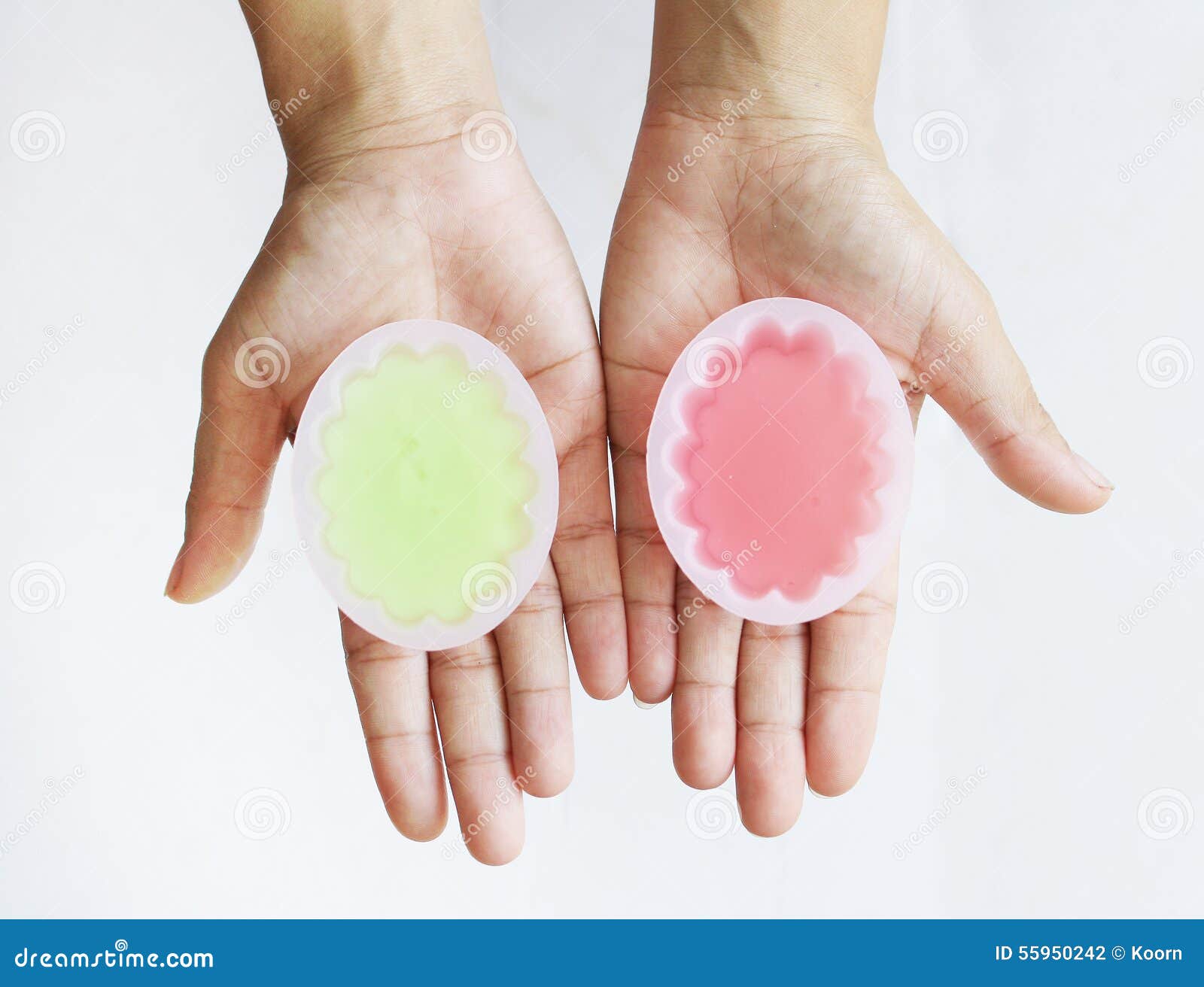 Jelly on woman hand. stock photo. Image of gummy, jellybean - 55950242