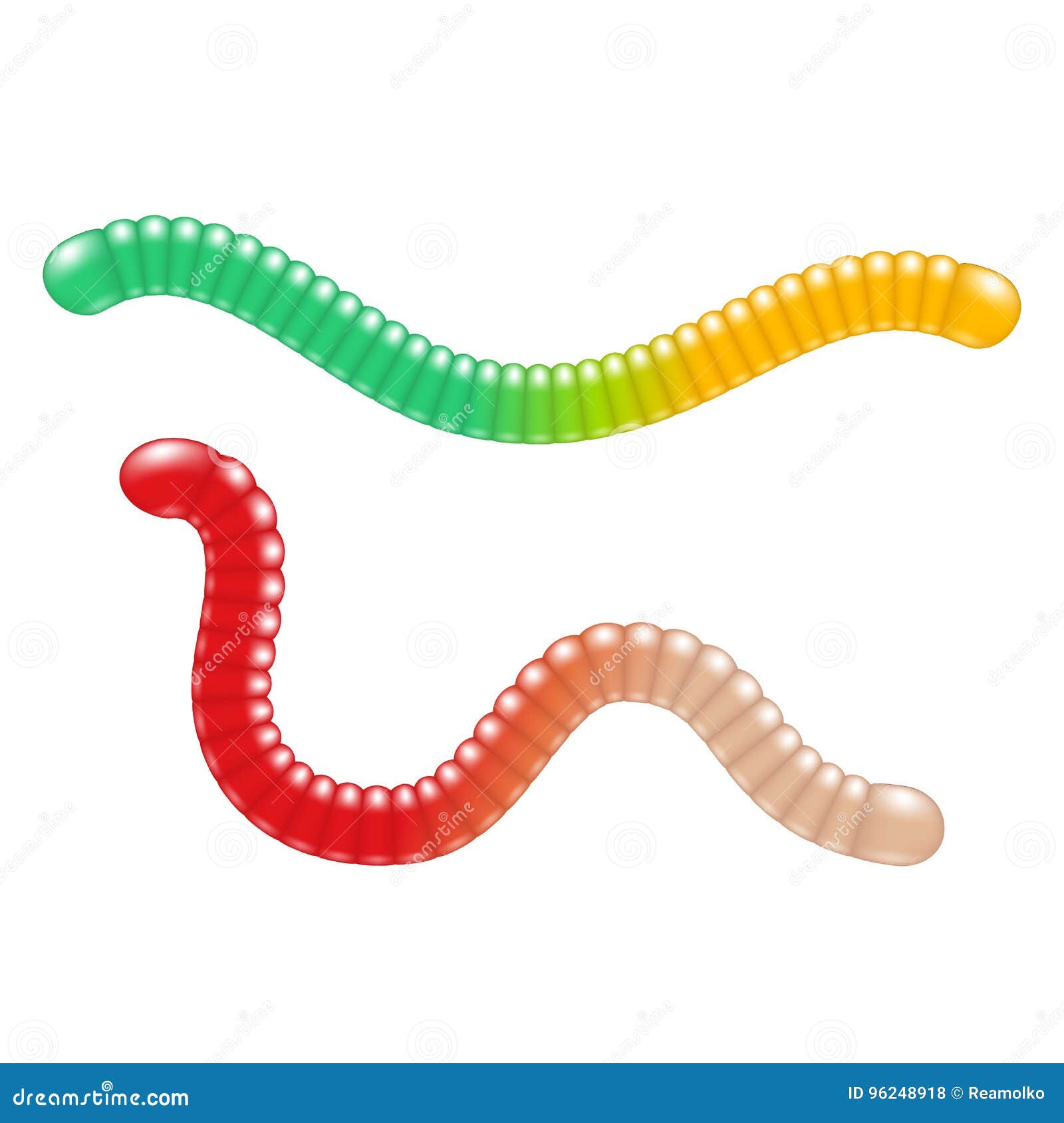 Jelly worms candy icon. stock vector. Illustration of packaging - 96248918