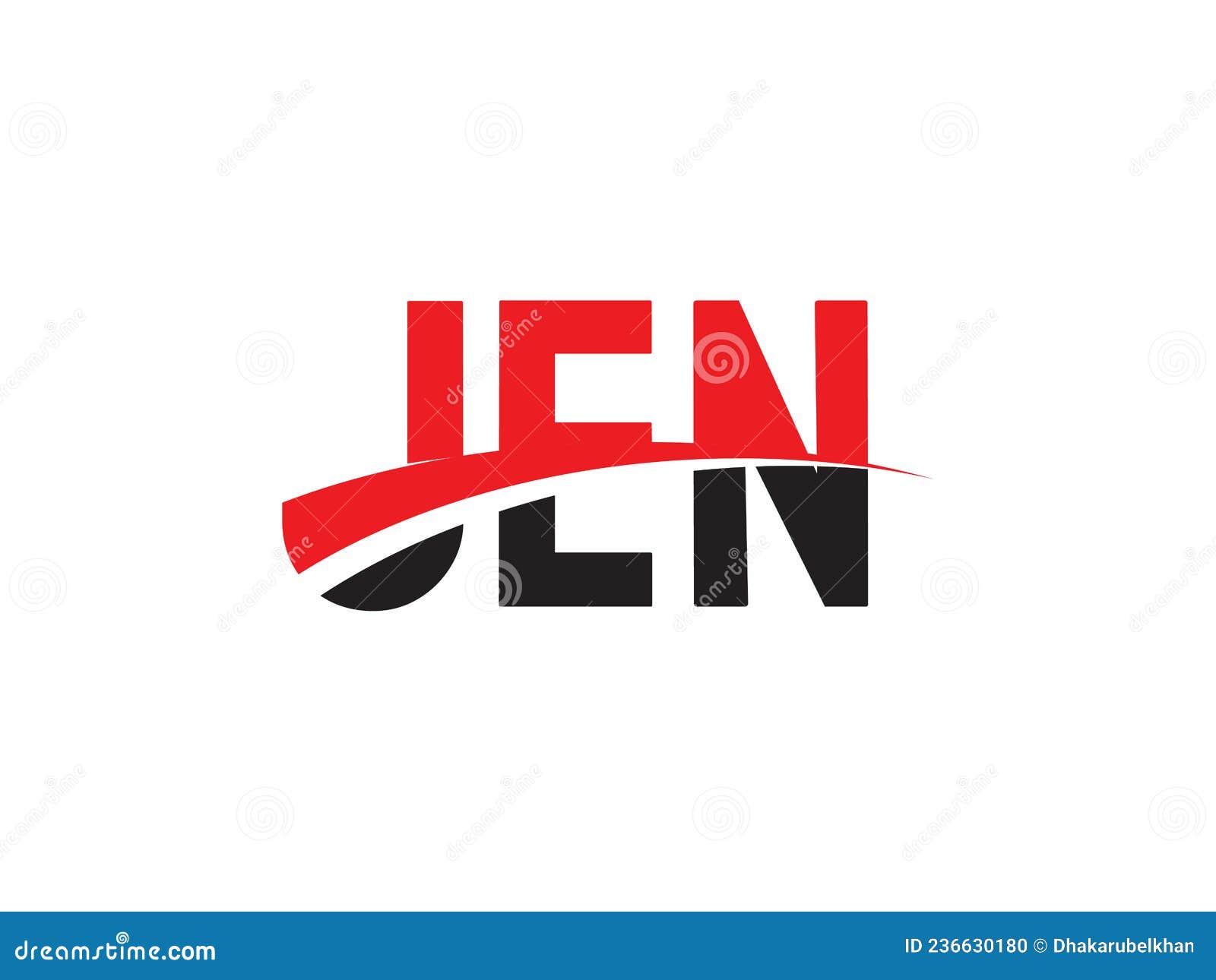 JEN Letter Initial Logo Design Vector Illustration Stock Vector ...
