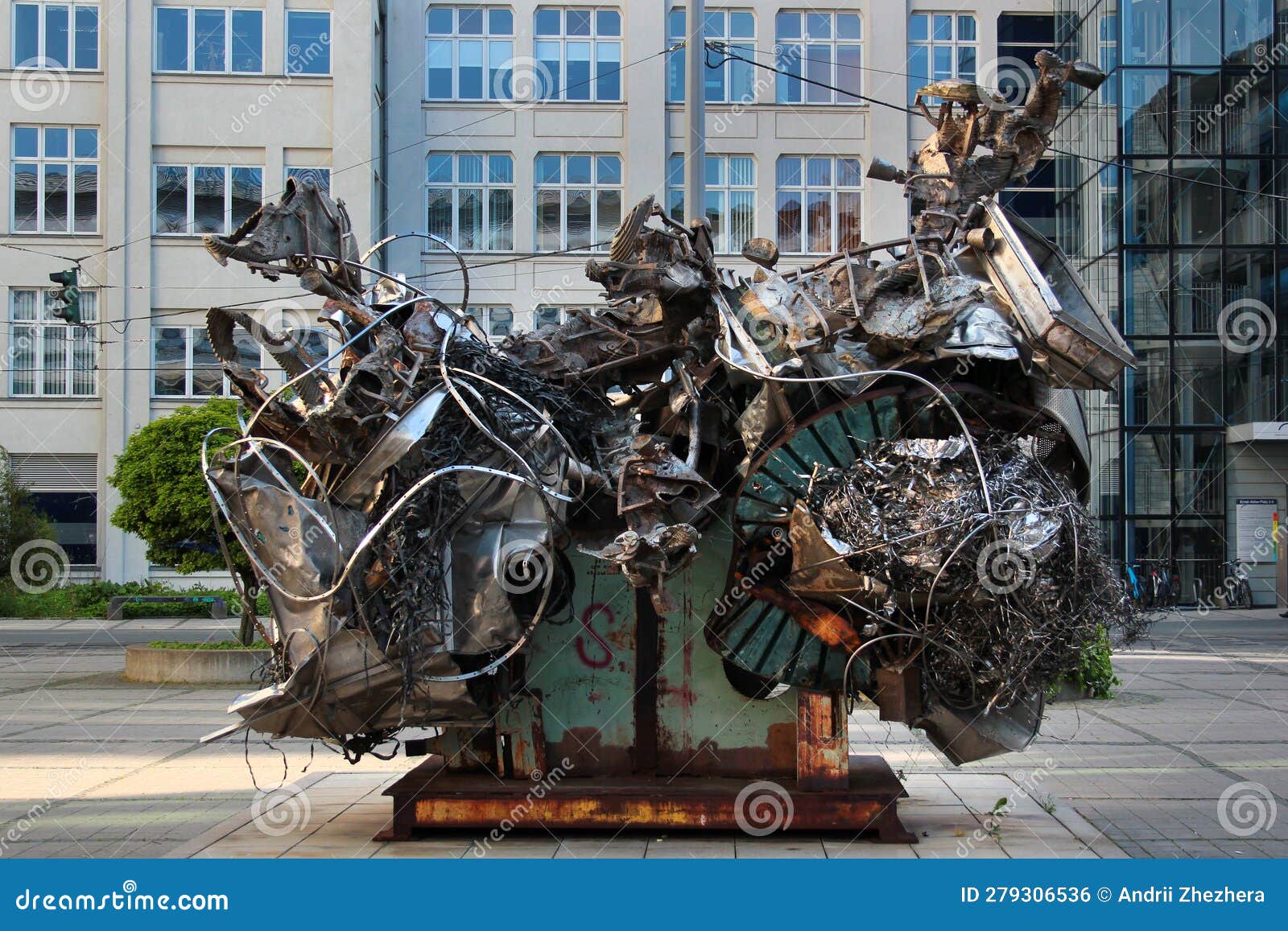 Jena, Germany - May 26, 2023: Sculpture Newburgh, by Frank Stella on ... Jena, Germany - May 26, 2023: Sculpture Newburgh, by Frank Stella on ...