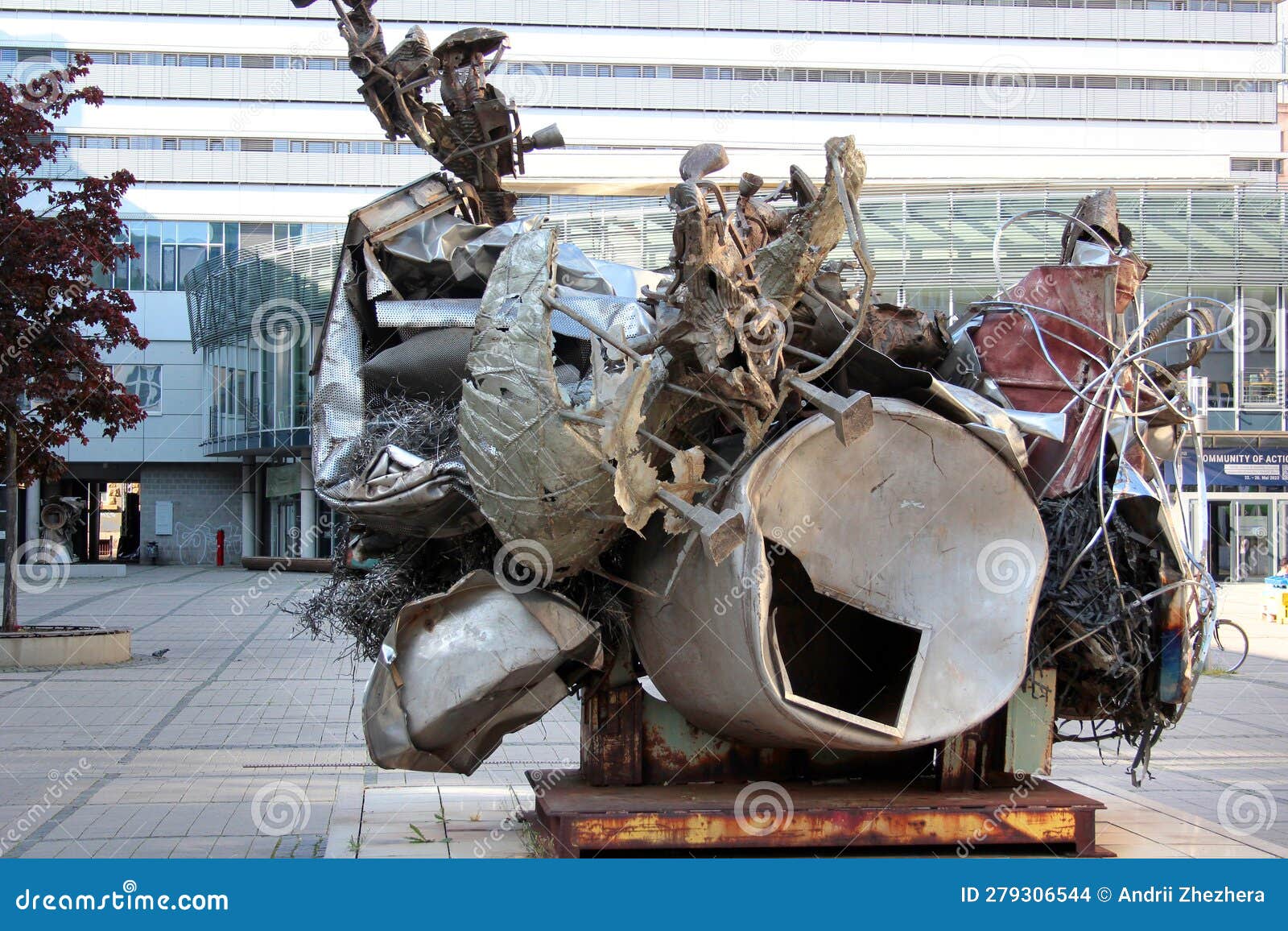 Jena, Germany - May 26, 2023: Sculpture Newburgh, by Frank Stella on ... Jena, Germany - May 26, 2023: Sculpture Newburgh, by Frank Stella on ...