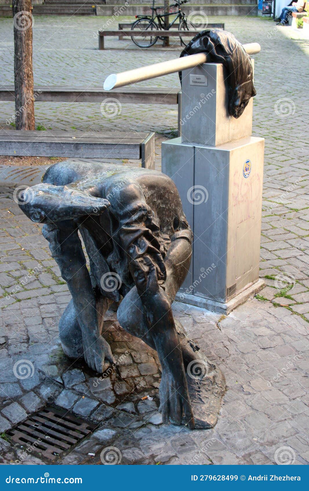 Jena, Germany - May 26, 2023: Historical Philistine Fountain ... Jena, Germany - May 26, 2023: Historical Philistine Fountain ...