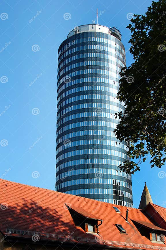 Jena, Germany - May 26, 2023: Modern Jen Tower Skyscraper in Jena ...