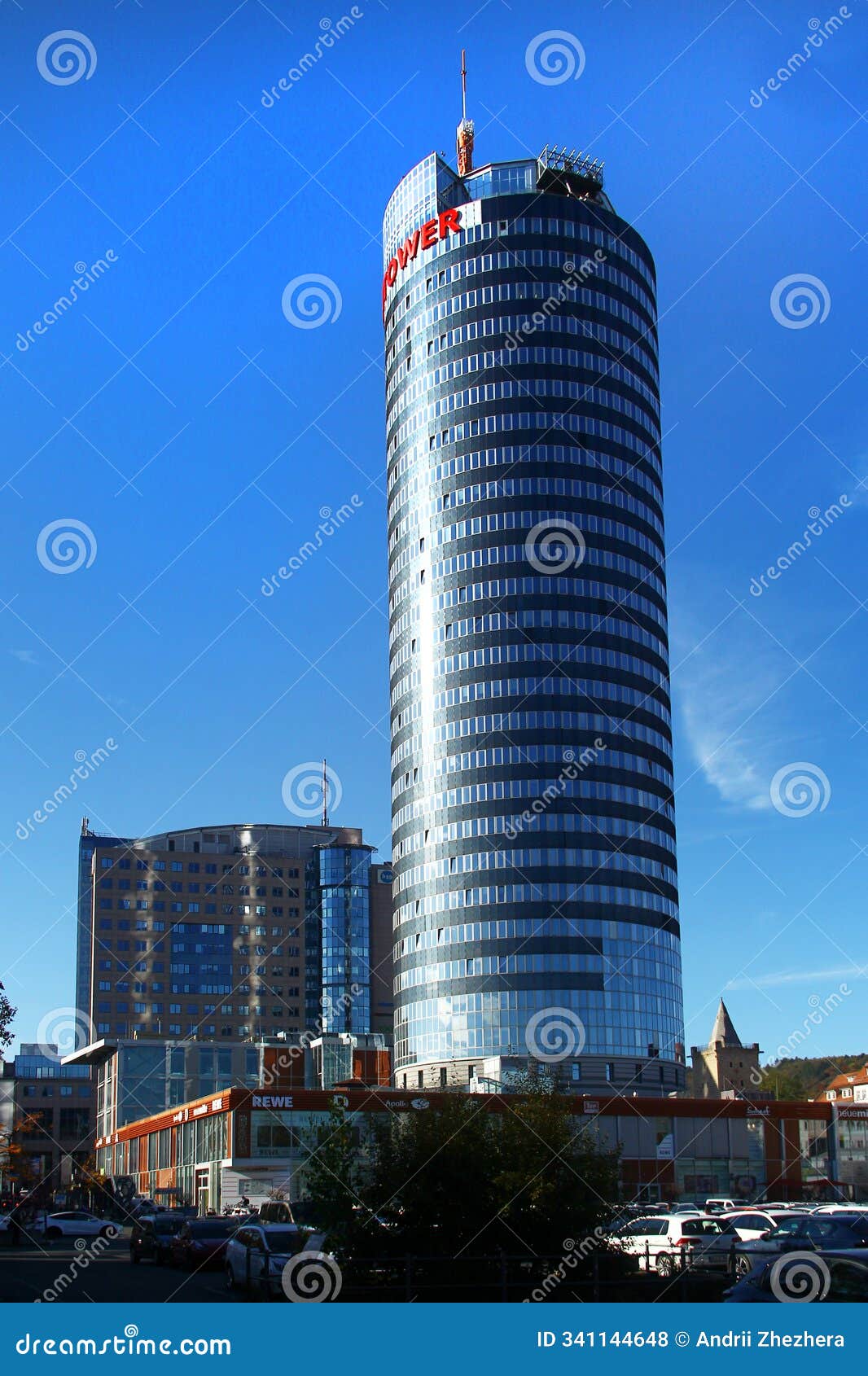 Jena, Germany - October 16, 2024: Modern Jen Tower Skyscraper in Jena ...