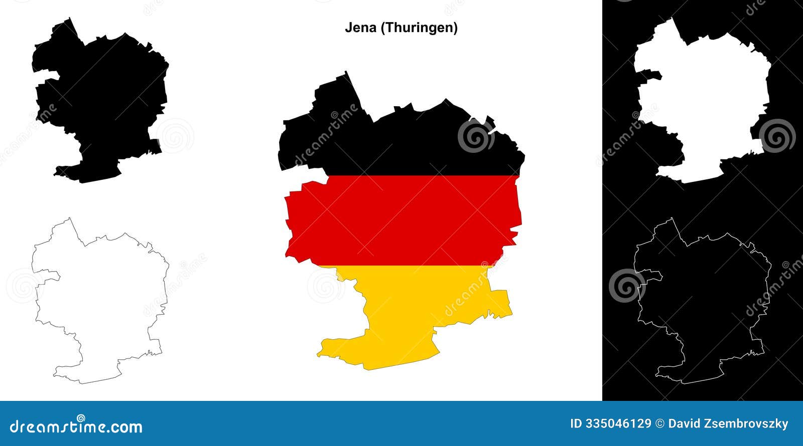 Jena outline map stock illustration. Illustration of deutschland ...