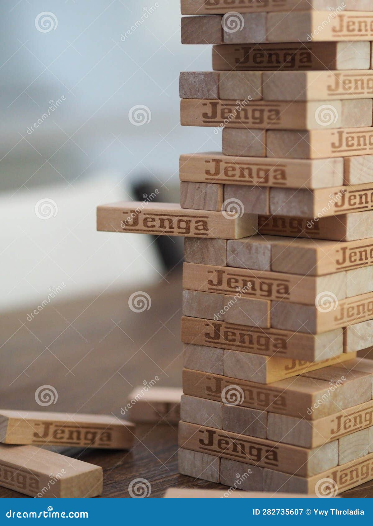 Jenga, a Board Game Made of Wood and Can Be Played by Several People ...