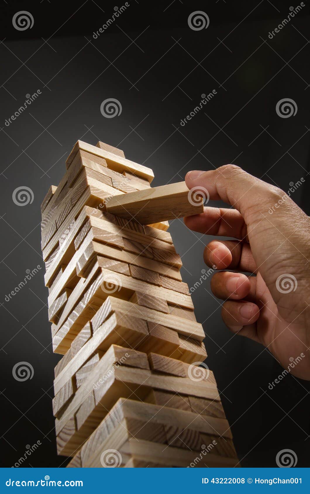 Jenga Business Strategy stock photo. Image of idea, hand - 43222008