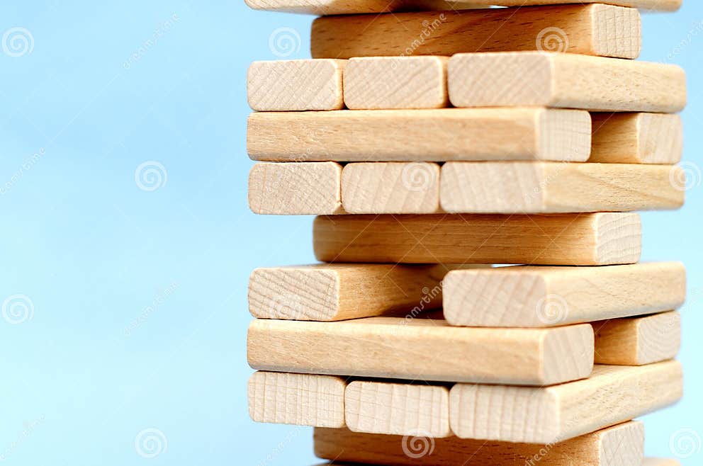 Jenga game stock photo. Image of pull, wooden, demolish - 755560