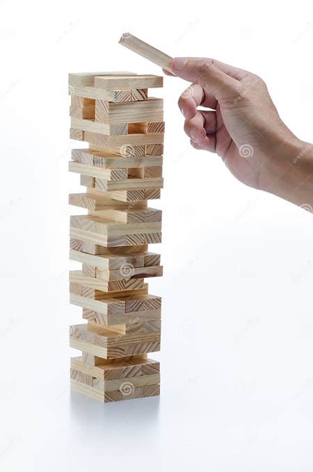 Jenga game editorial stock photo. Image of white, background - 43225513